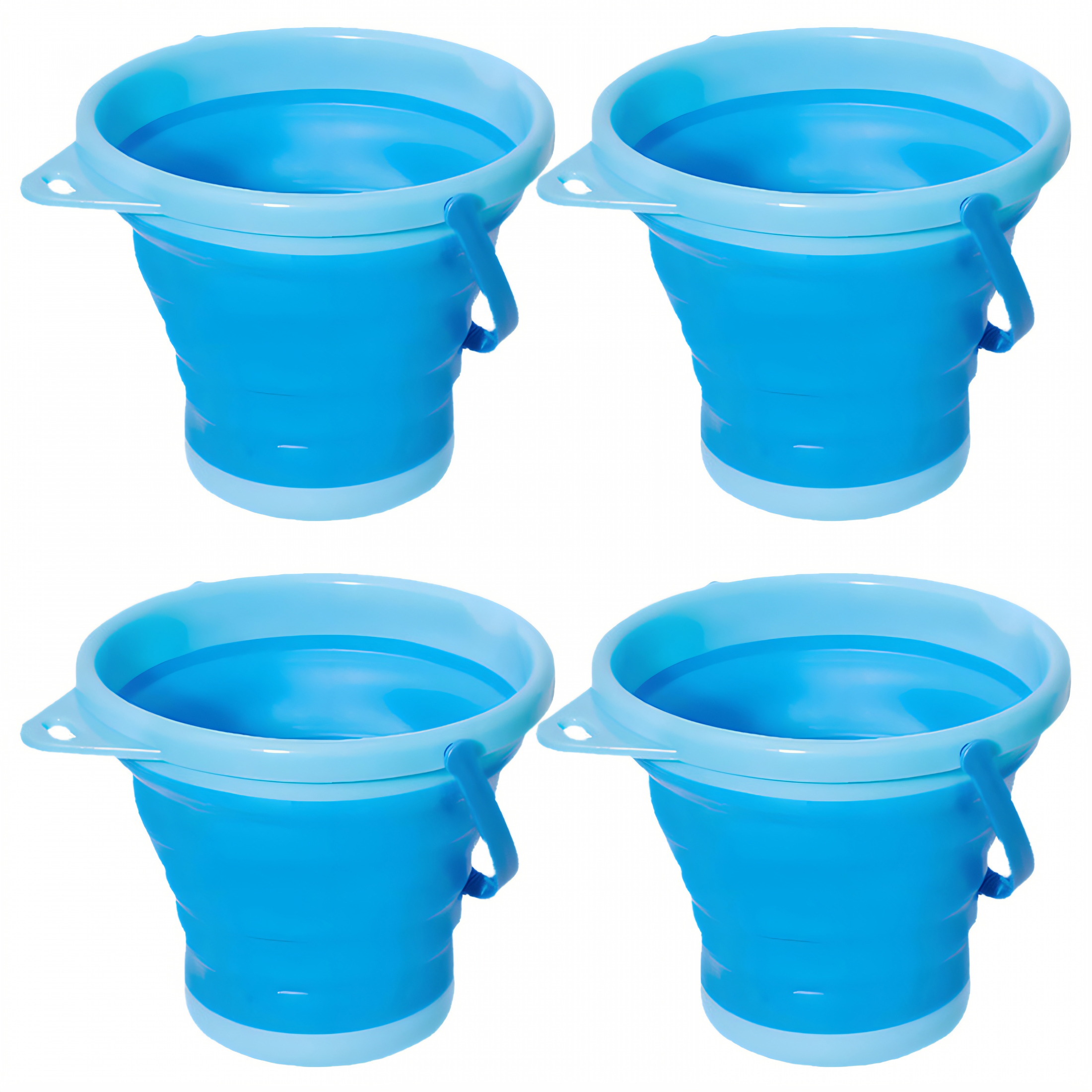 BESTSKY 4Pcs Collapsible Bucket,Outdoor Water Bucket Foldable Beach ...