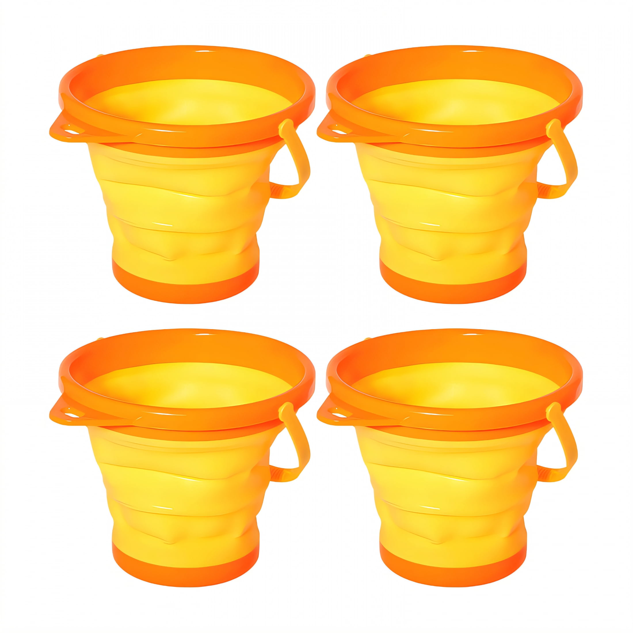 BESTSKY 4Pcs Collapsible Bucket for Beach,Handle for Easy Lifting ...