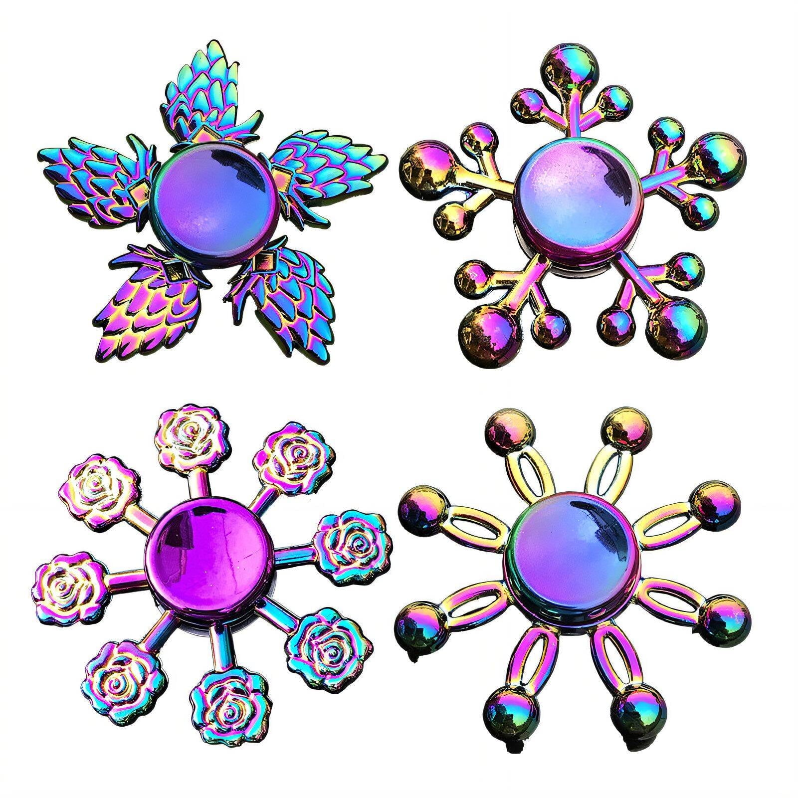 BESTSKY 4Pcs Fidget Spinner,Colorful Sensory Fidget Toys,Flying Spinner ...