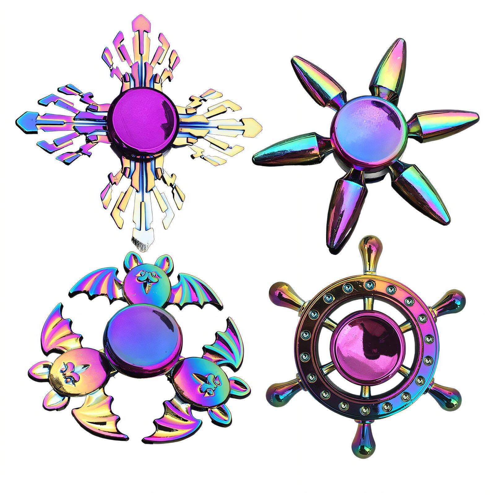 BESTSKY 4Pcs Fidget Toys,Colorful Quiet Fidget Toys,Figette Toys Adults ...