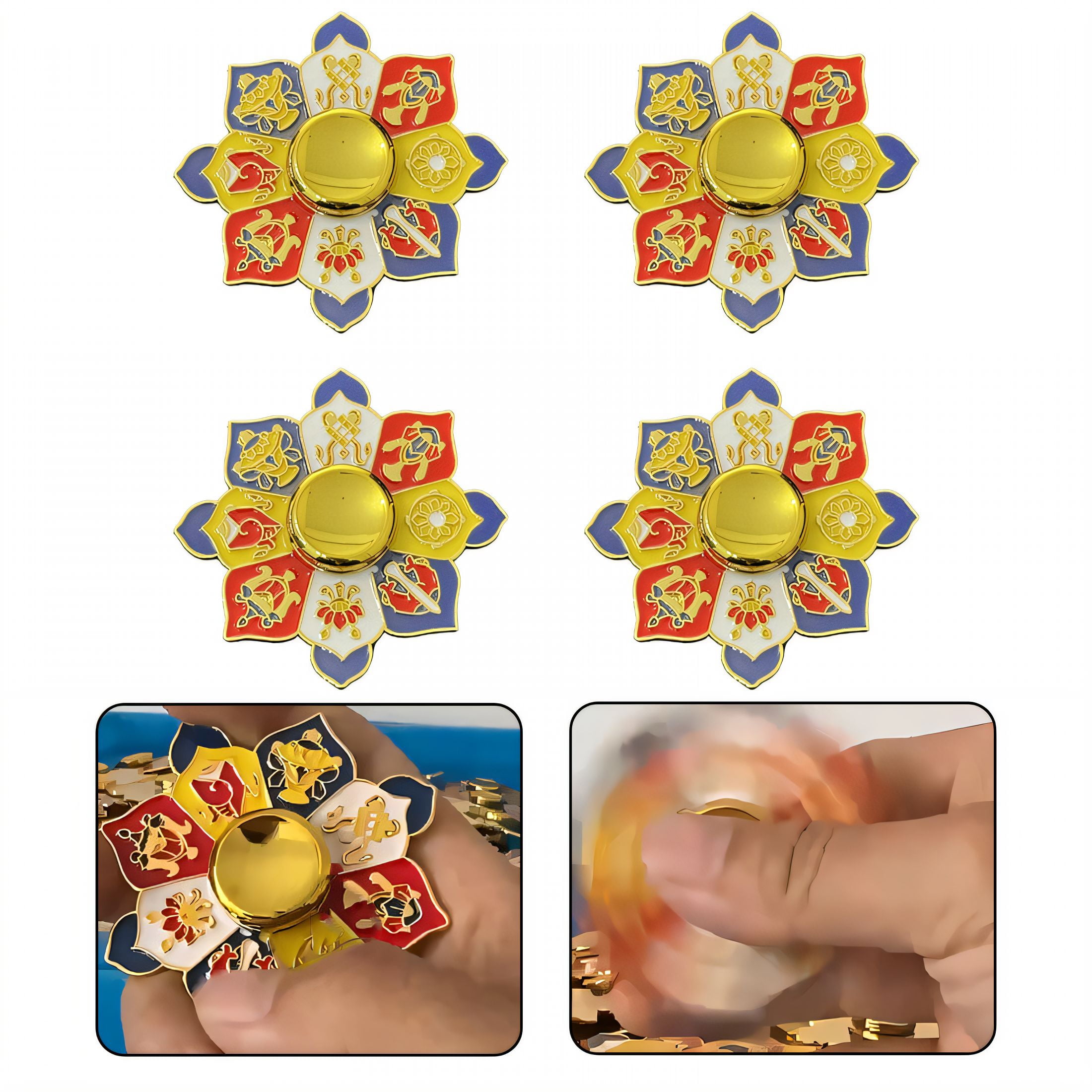 BESTSKY 4Pcs Fidget Spinners,Silent Spinning Experience Sensory Toys ...