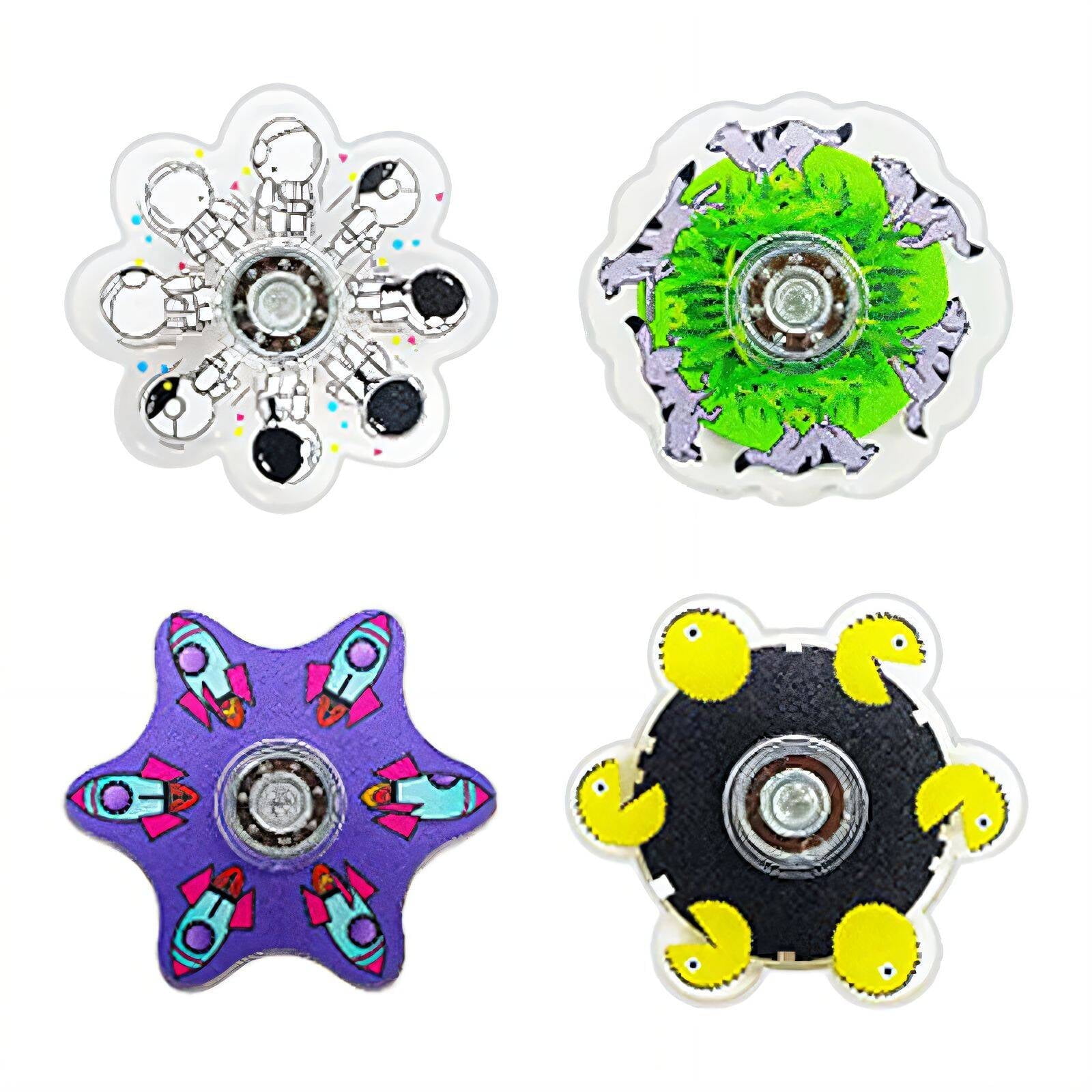 BESTSKY 4Pcs Fidget Toys,Rotation Fidget Pack,Sensory Fidget Toys ...