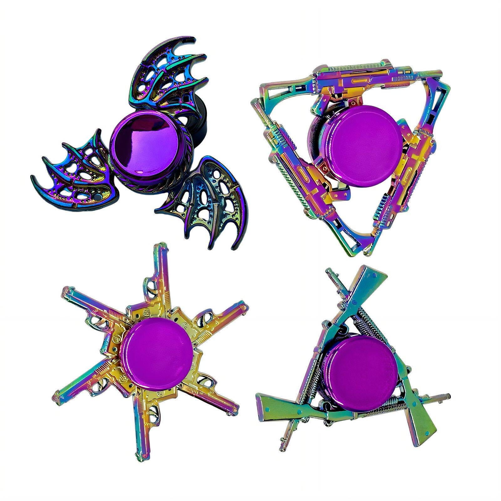 BESTSKY 4Pcs Fidget Spinner,Colorful Metal Fidget Toy,Kids Easter ...