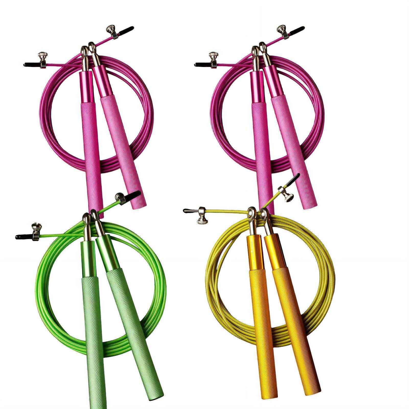 BESTSKY 4Pcs Jump Rope,Pvc-Wrapped Steel Wire Rope Kids Jump Rope ...
