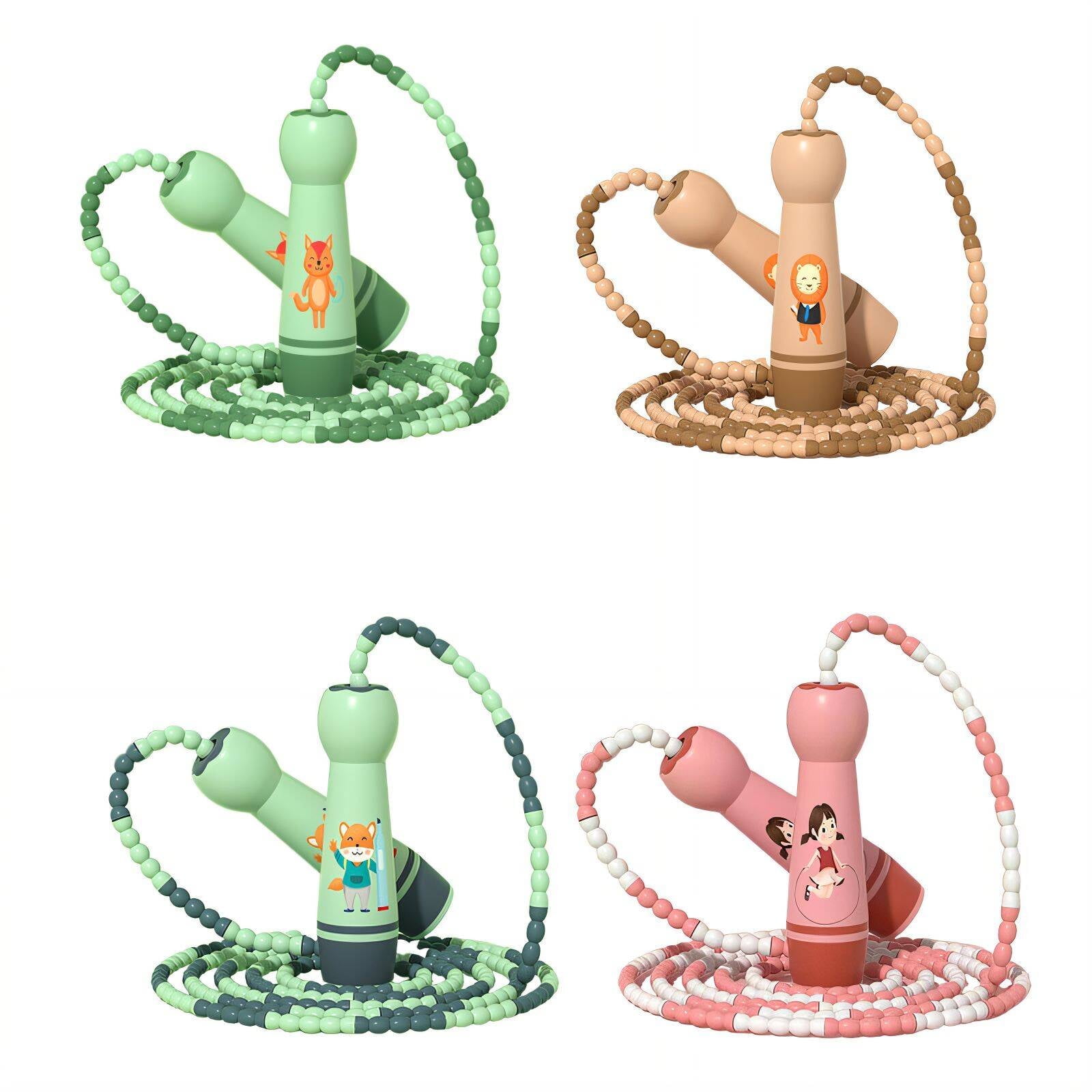 BESTSKY 4Pcs Jump Rope,Tangle-Free Kids Jump Rope,Lightweight and Fast ...