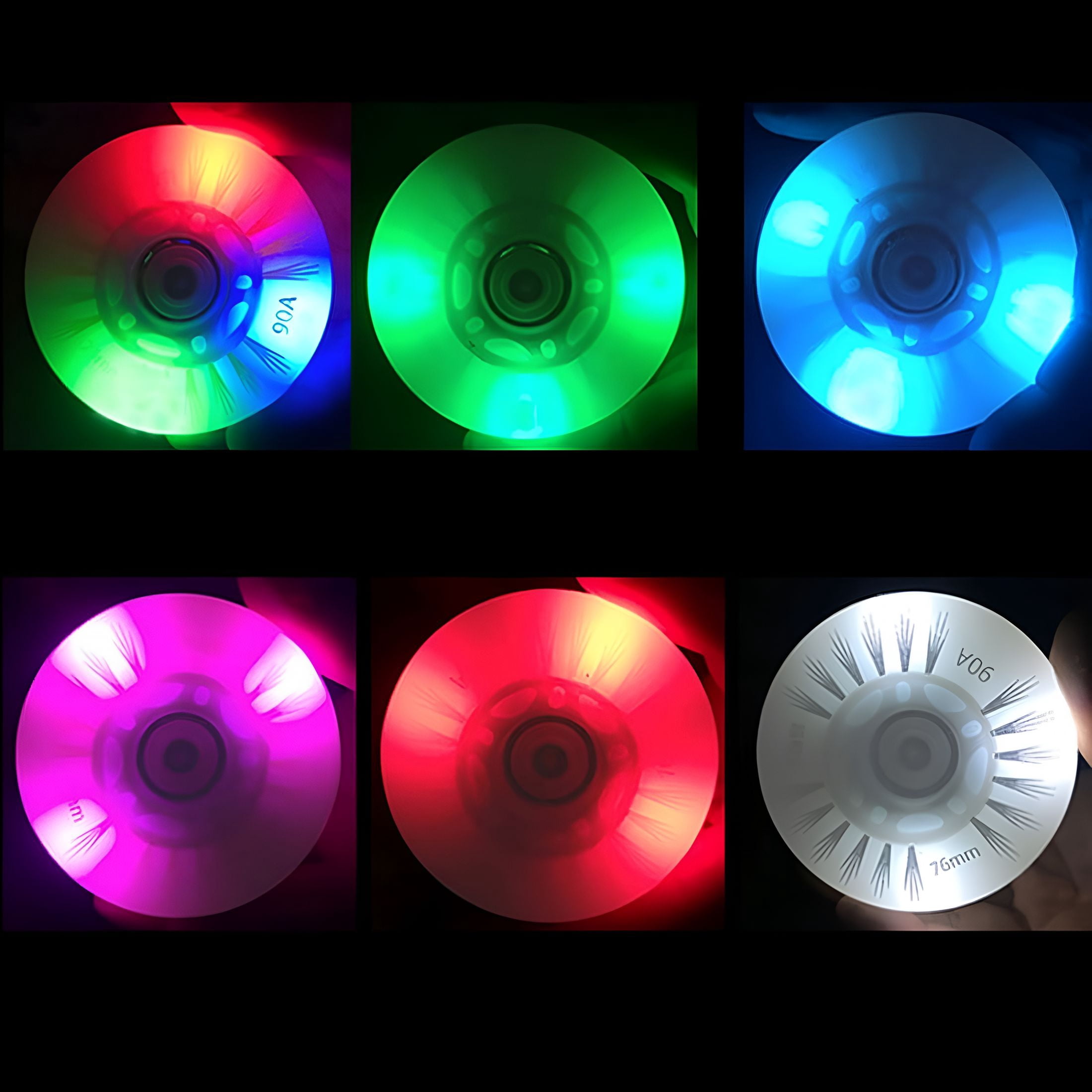 BESTSKY 4Pcs Led Luminous Skateboard Wheels Light Up Quad Roller Skates ...