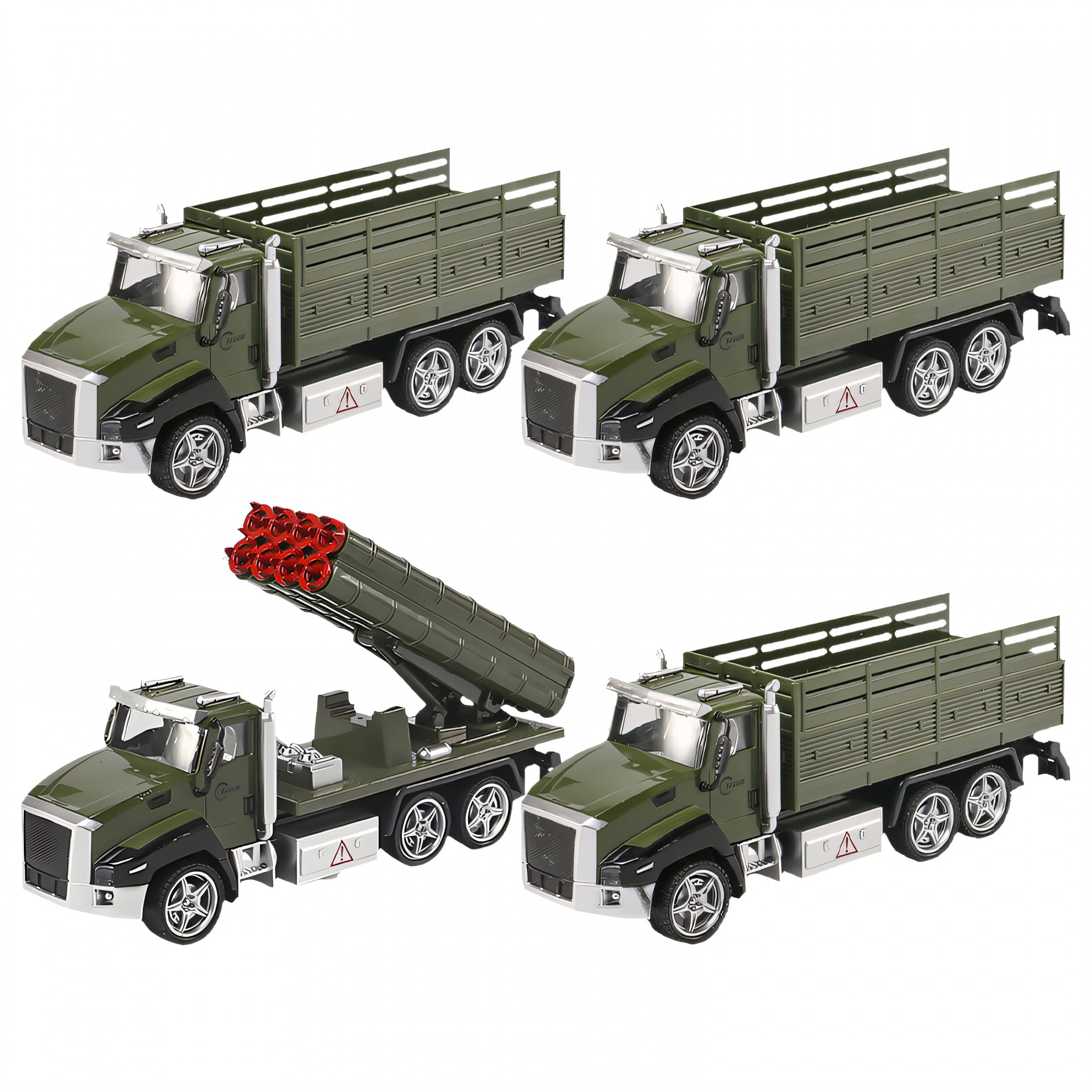 BESTSKY 4Pcs Military Toys,Pull Back Action Army Toys,Fast Movement ...