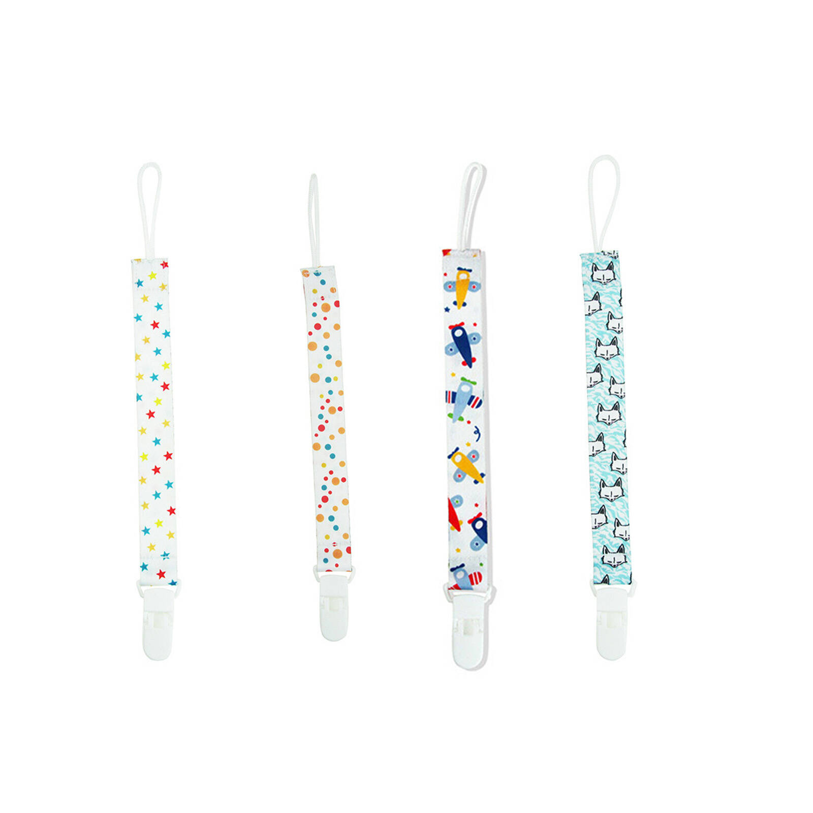 BESTSKY 4Pcs Pacifier Clip,Non-Toxic Material Pacifier Clips for Boys ...
