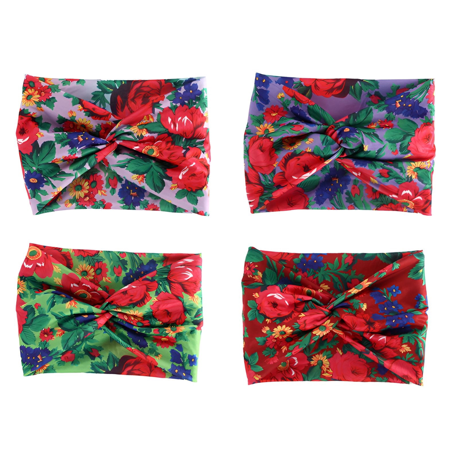 BESTSKY 4Pcs Wide Headbands for Women,Unique Design Elastic Headbands ...