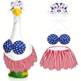 BESTSKY 4th of July Porch Goose Outfit, 23" High Lawn Goose Statue ...