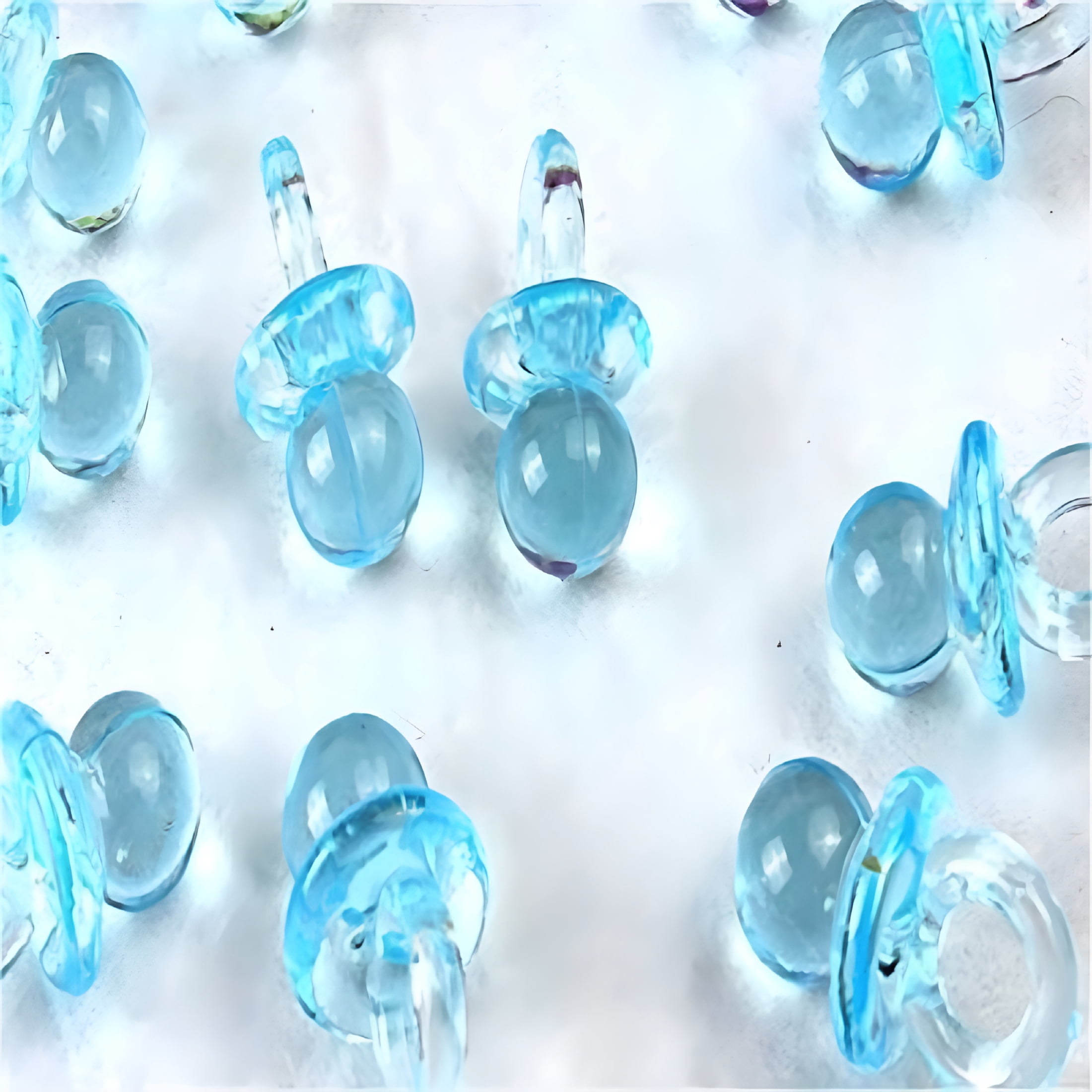 BESTSKY 5/8" Mini Clear Pacifiers Baby Shower Game Party Decoration ...