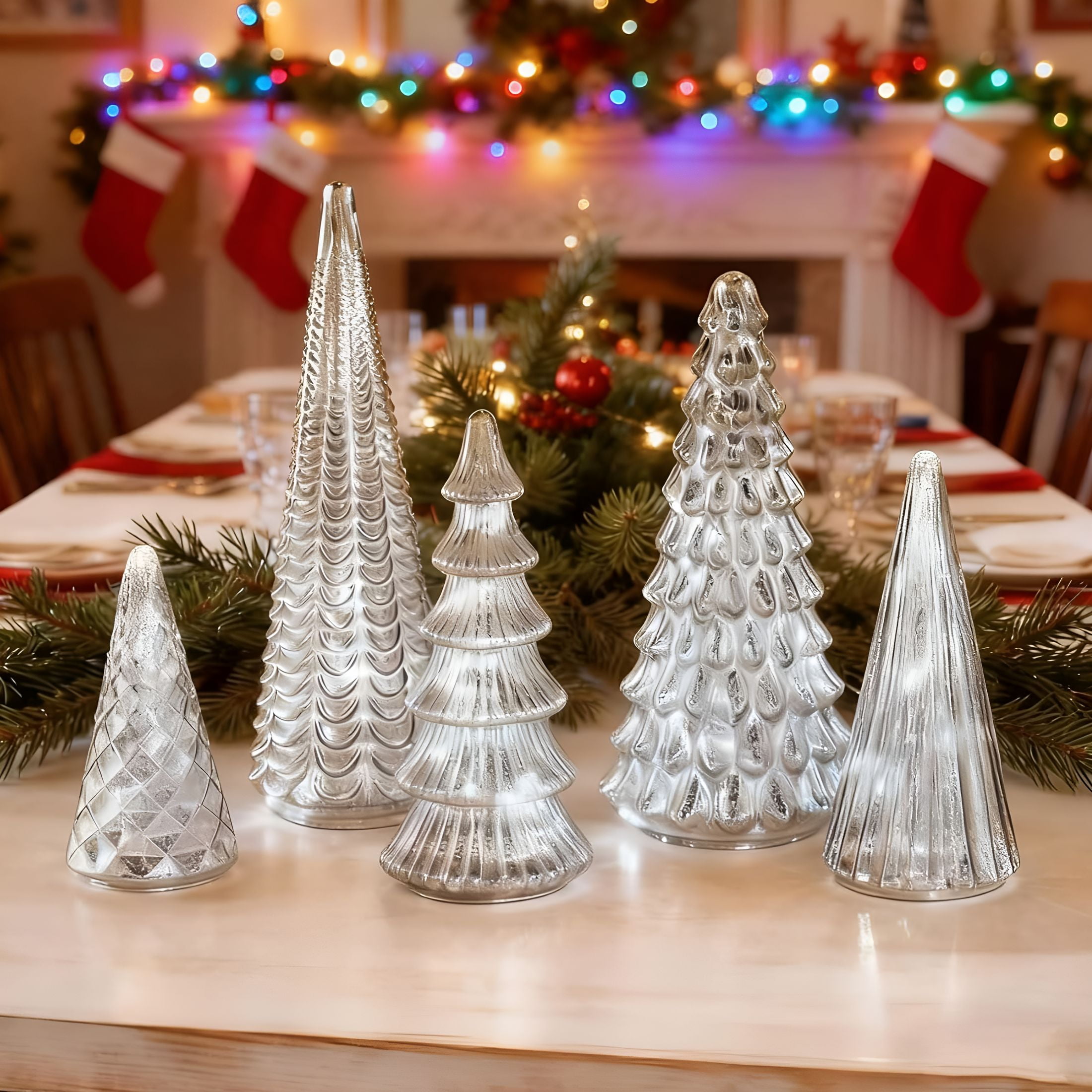 Glass Tabletop Christmas Treenull