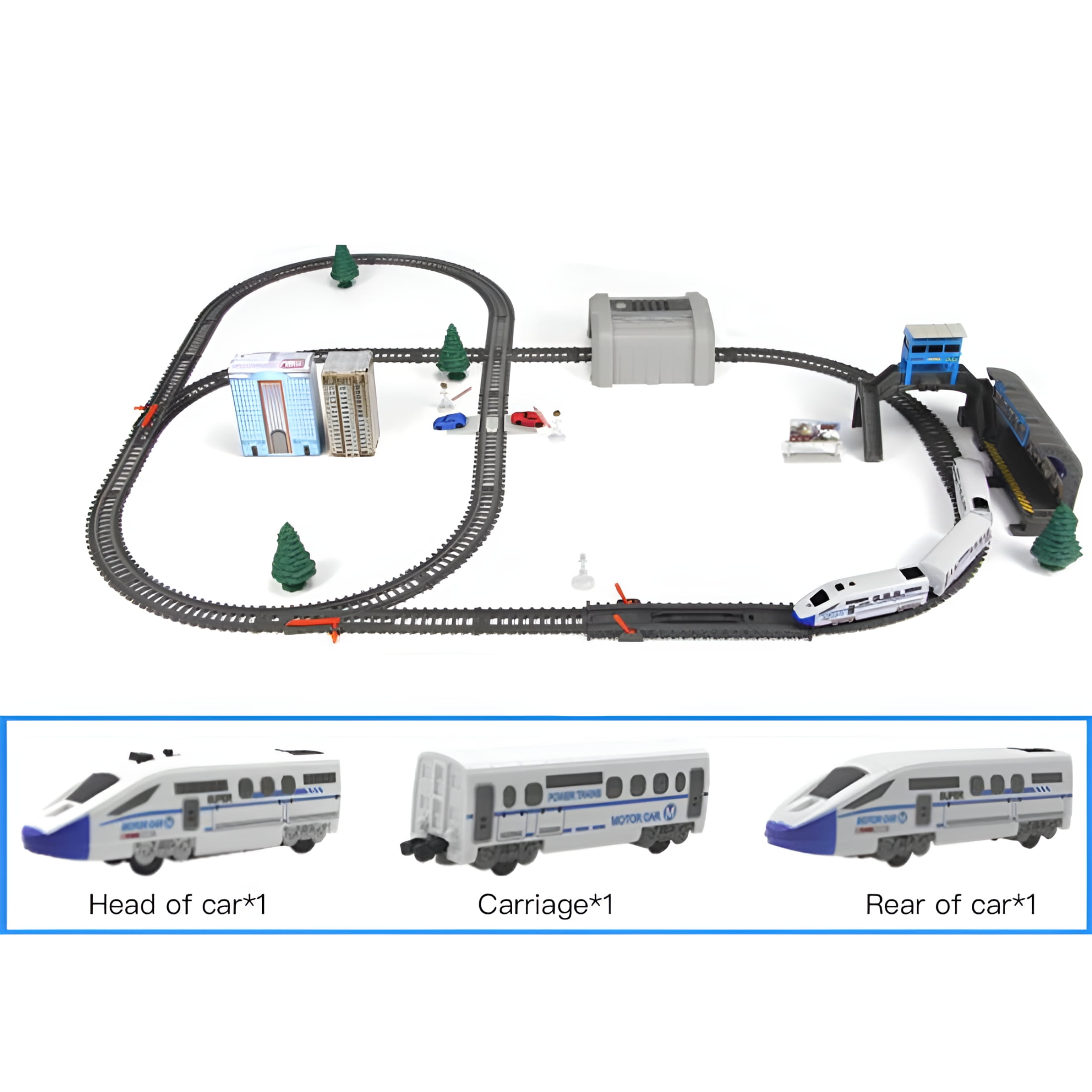 BESTSKY 50 pcs Simulation High Speed Rail Trains Electric Trains Model ...