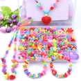BESTSKY 500 Pieces Beads for Kids Jewelry Making Kit,Pop-Bead Art and ...