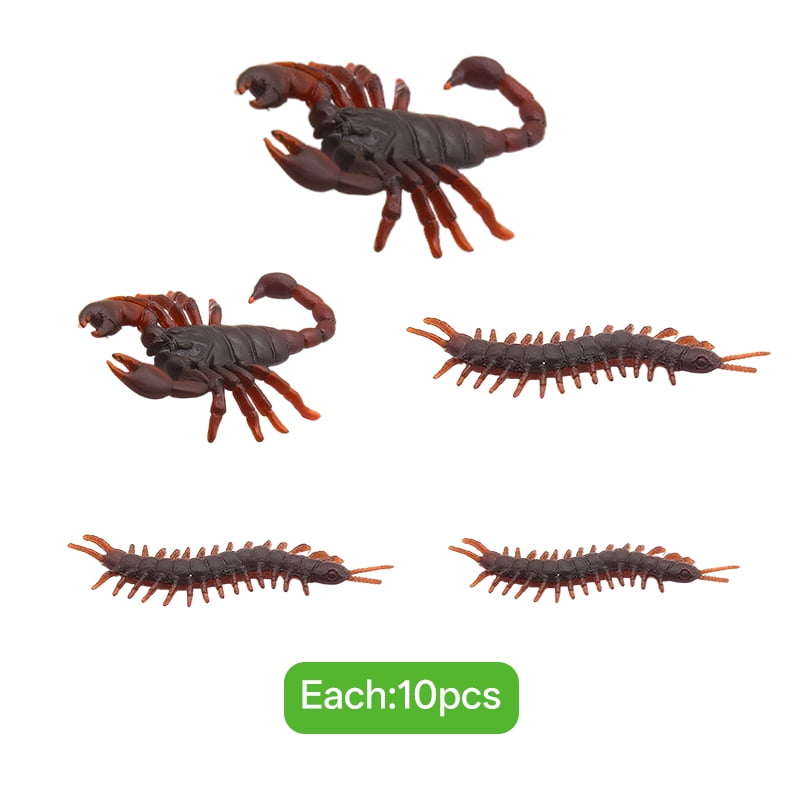 BESTSKY 50Pcs Fake Bugs,Scorpions and Centipedes Insects and Halloween ...
