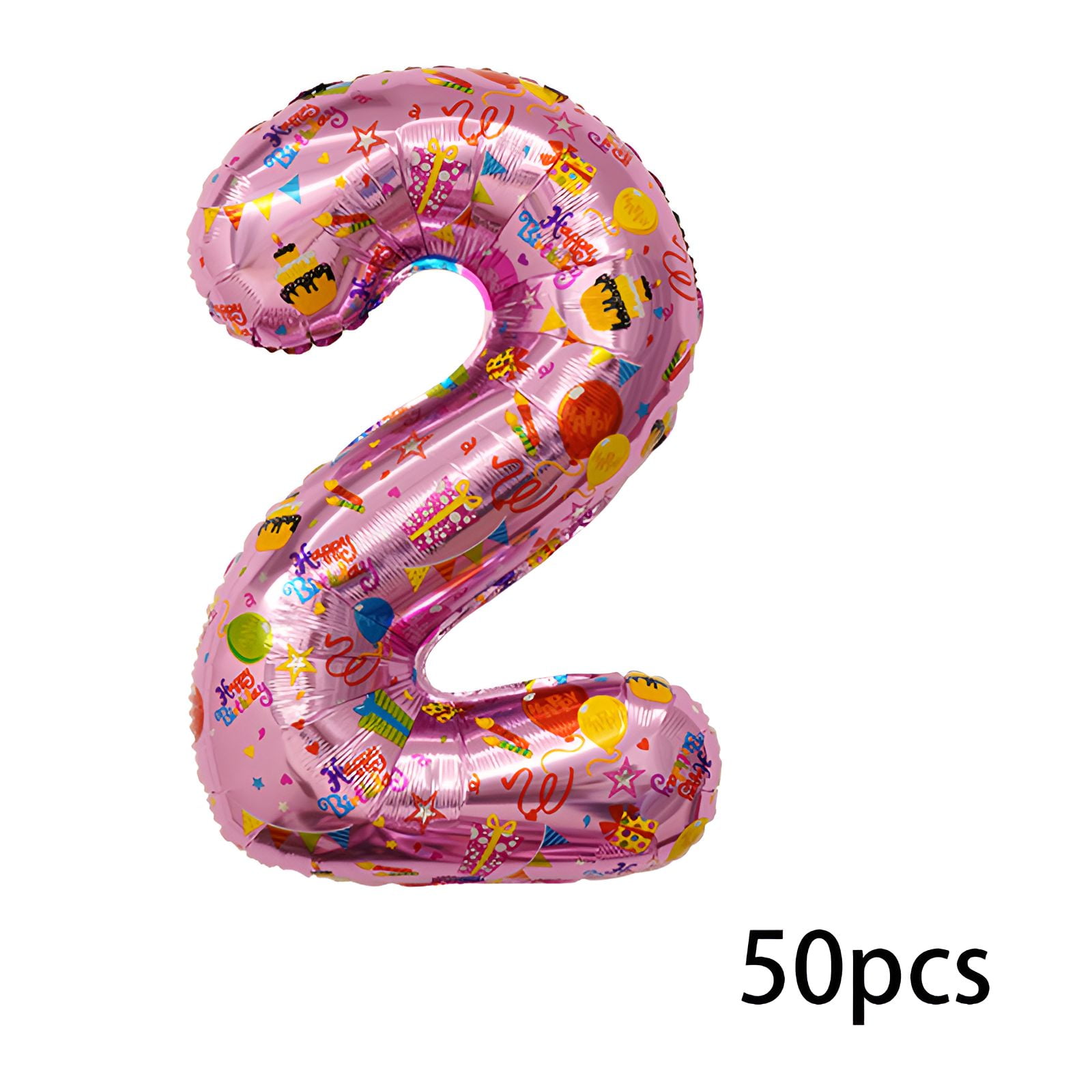 BESTSKY 50Pcs Number Balloons,Fresh Display Setup Balloons for Birthday ...
