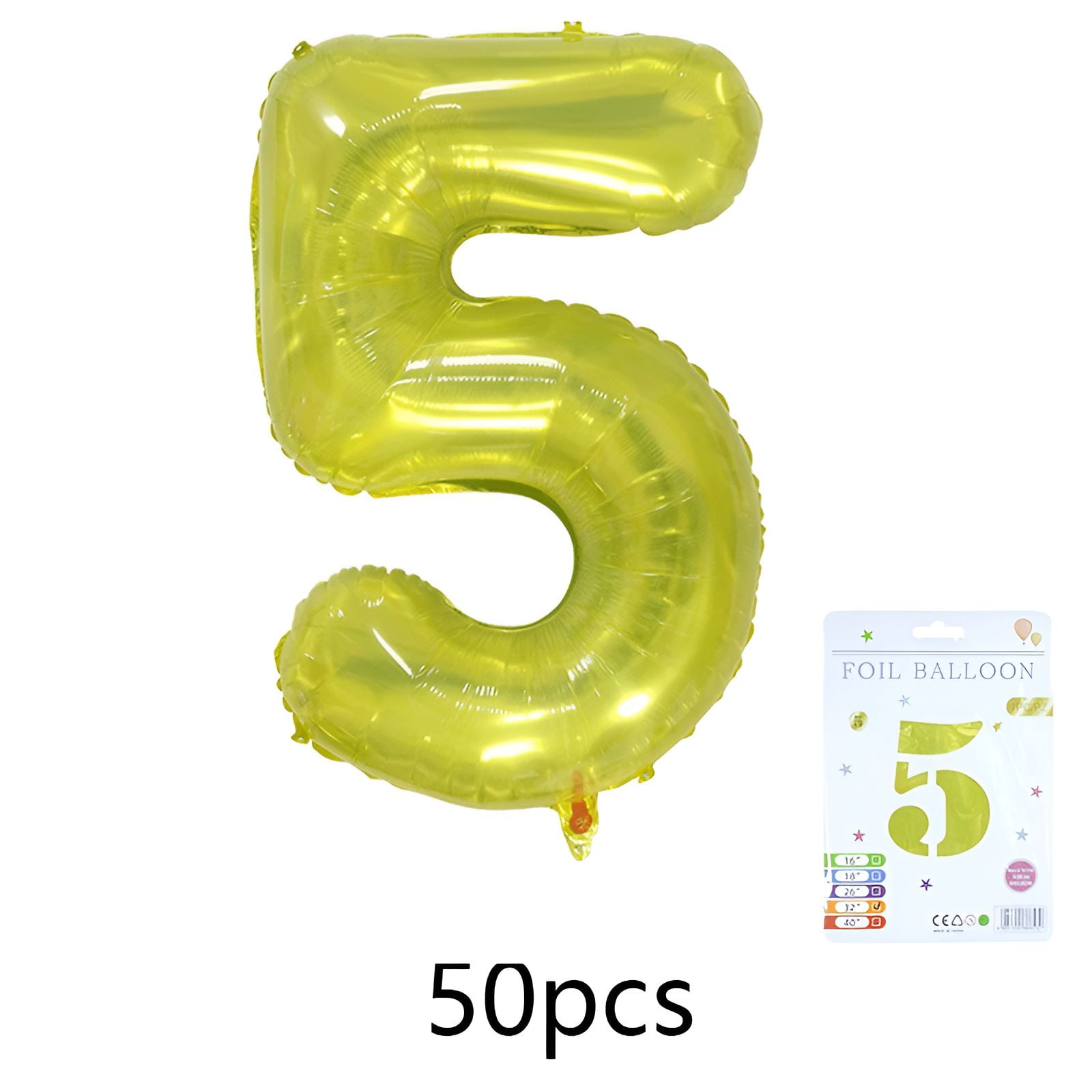 BESTSKY 50Pcs Number Balloons,Kids' Exclusive Design Balloons for Birthday Party,Party Highlight ...