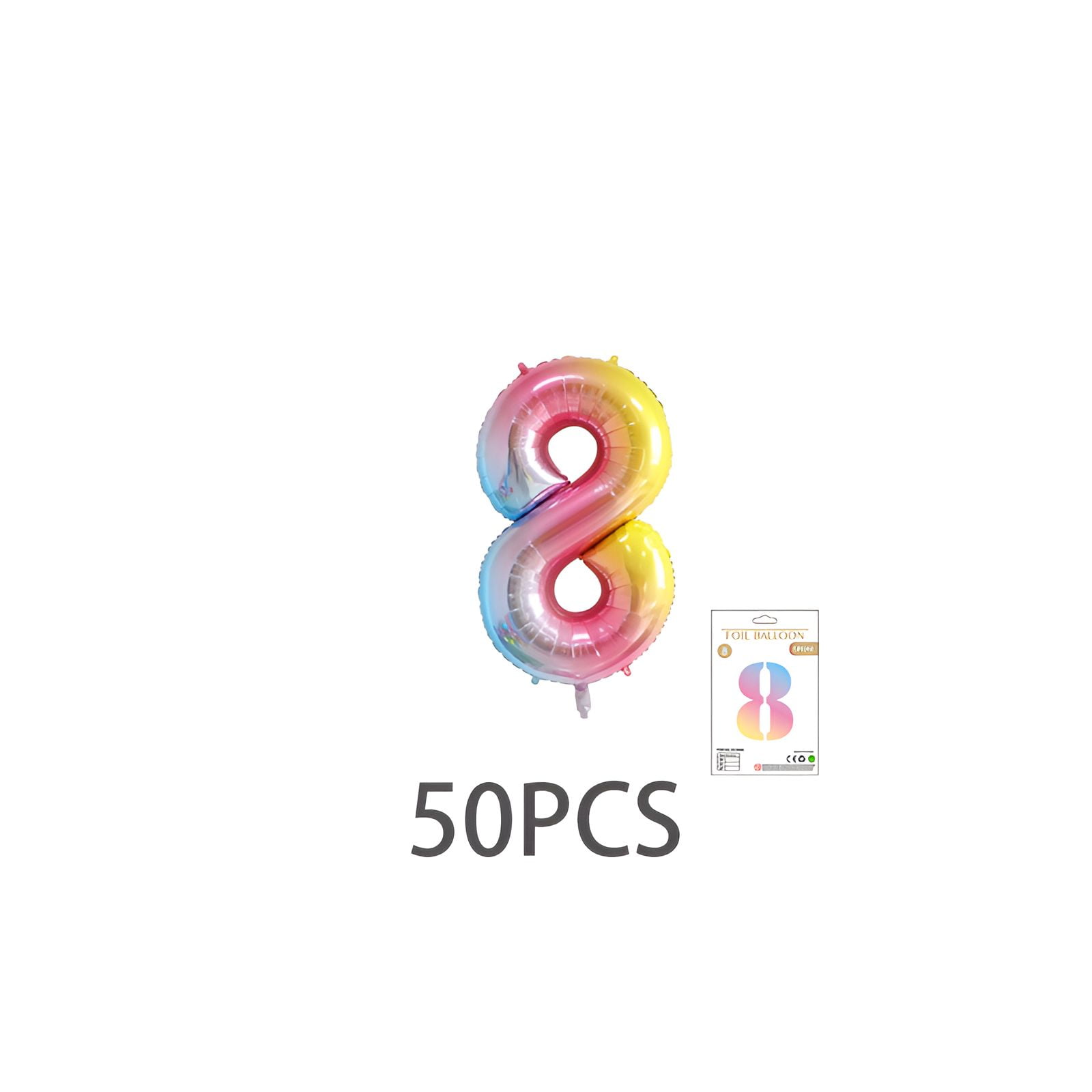 BESTSKY 50Pcs Number Balloons,Unique Birthday Setup Party Decorations ...