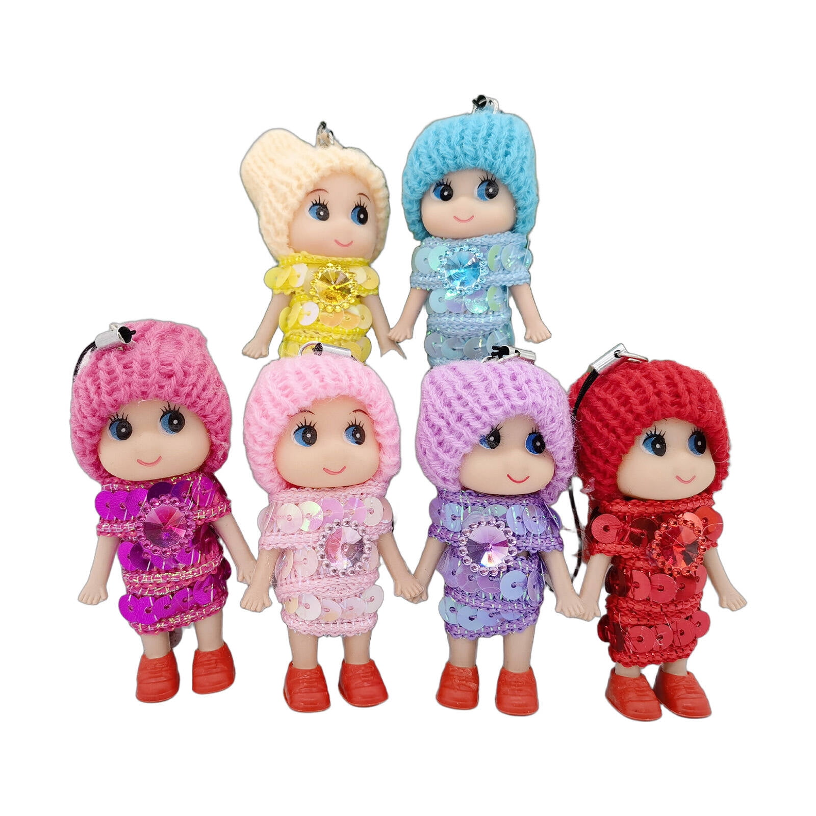 BESTSKY 5Pcs Baby Doll Toys Wool Hat Style Kids Toys Confused Doll ...