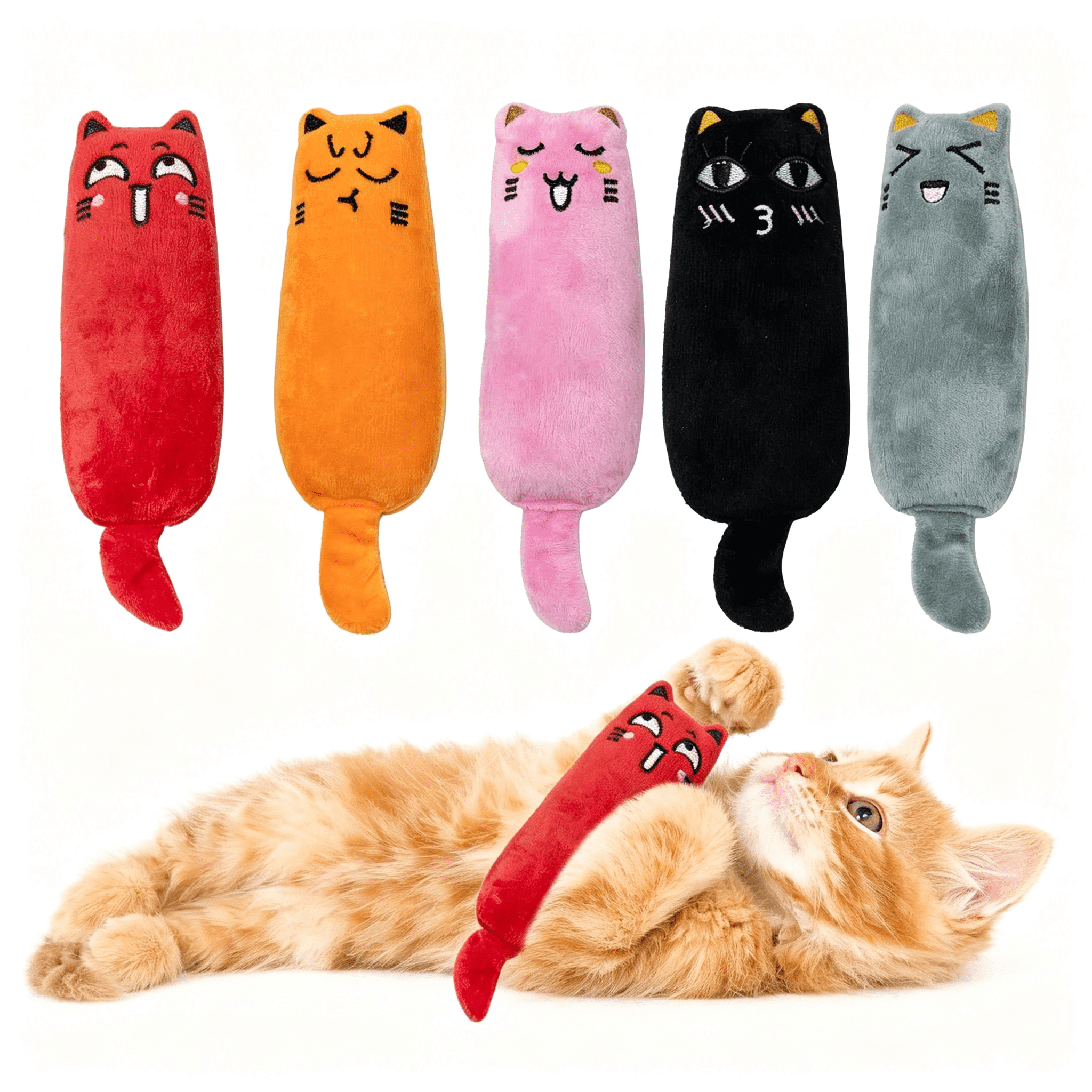 BESTSKY 5Pcs Catnip Toys,Funny Cat Toy,Bite Resistant Cat Toys,Indoor ...