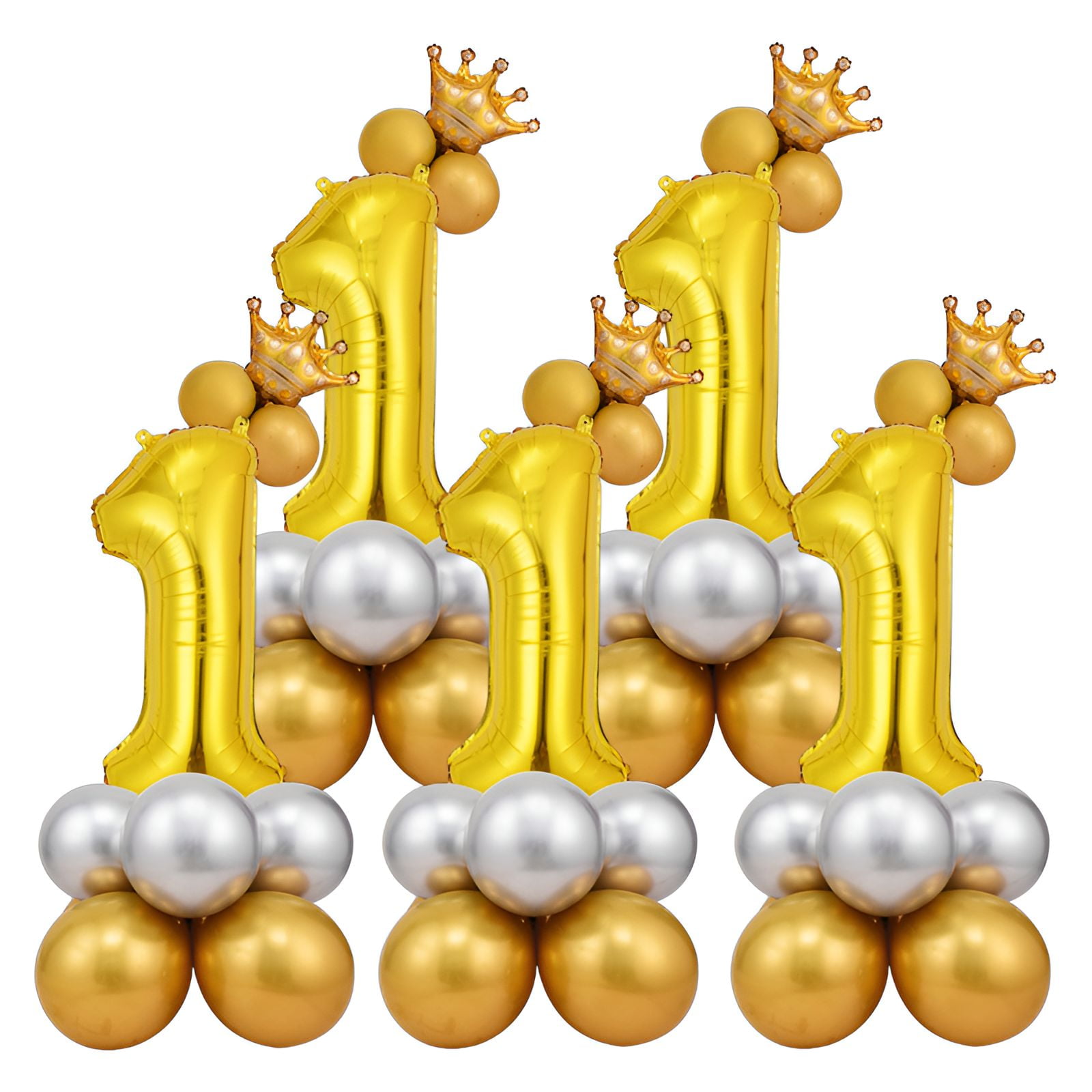 BESTSKY 5Pcs Number Balloons,Flexible Display Choice Party Decorations ...