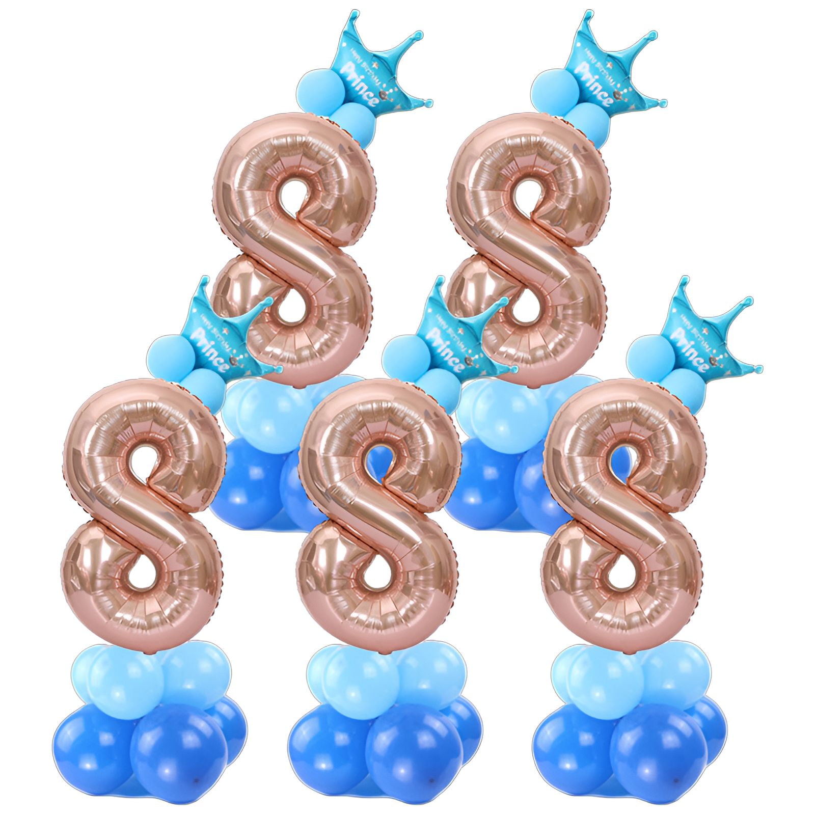 BESTSKY 5Pcs Number Balloons,Rich Balloon Pairing Birthday Decorations ...