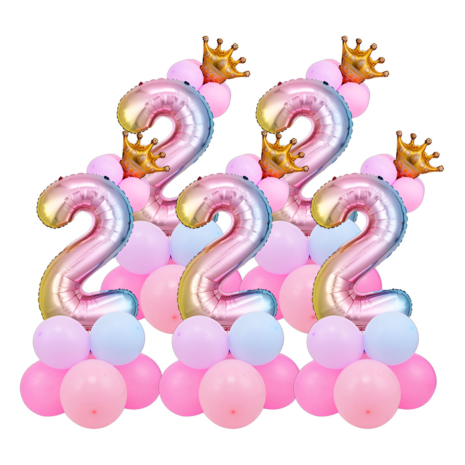 BESTSKY 5Pcs Number Balloons,Rich Color Selection Birthday Decorations ...