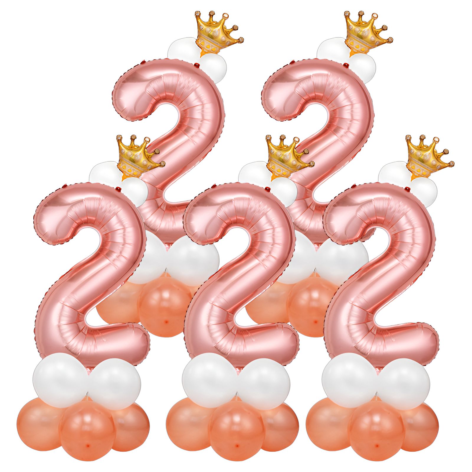 BESTSKY 5Pcs Number Balloons,Strong Visual Effect Balloons for Birthday ...
