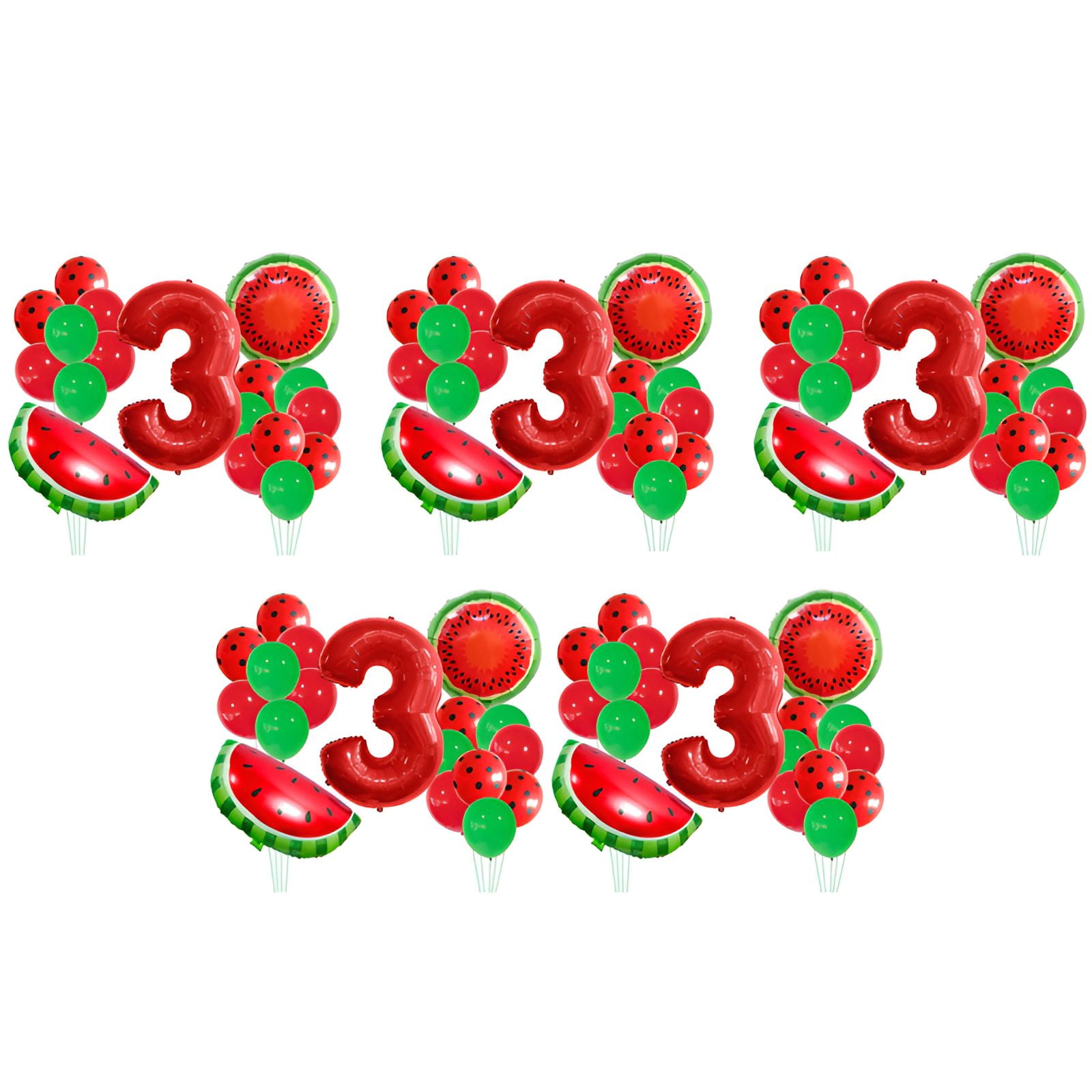 BESTSKY 5Pcs Number Balloons,Tropical Party Atmosphere Balloons for ...