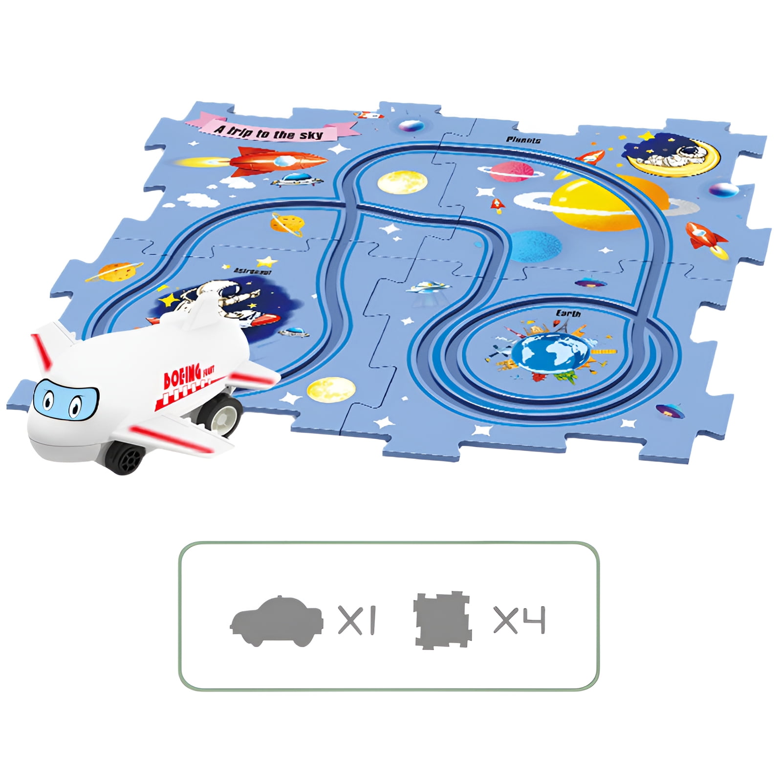 BESTSKY 5Pcs Race Tracks for Kids Ages 4-8,Track Pattern Kids Car Track ...