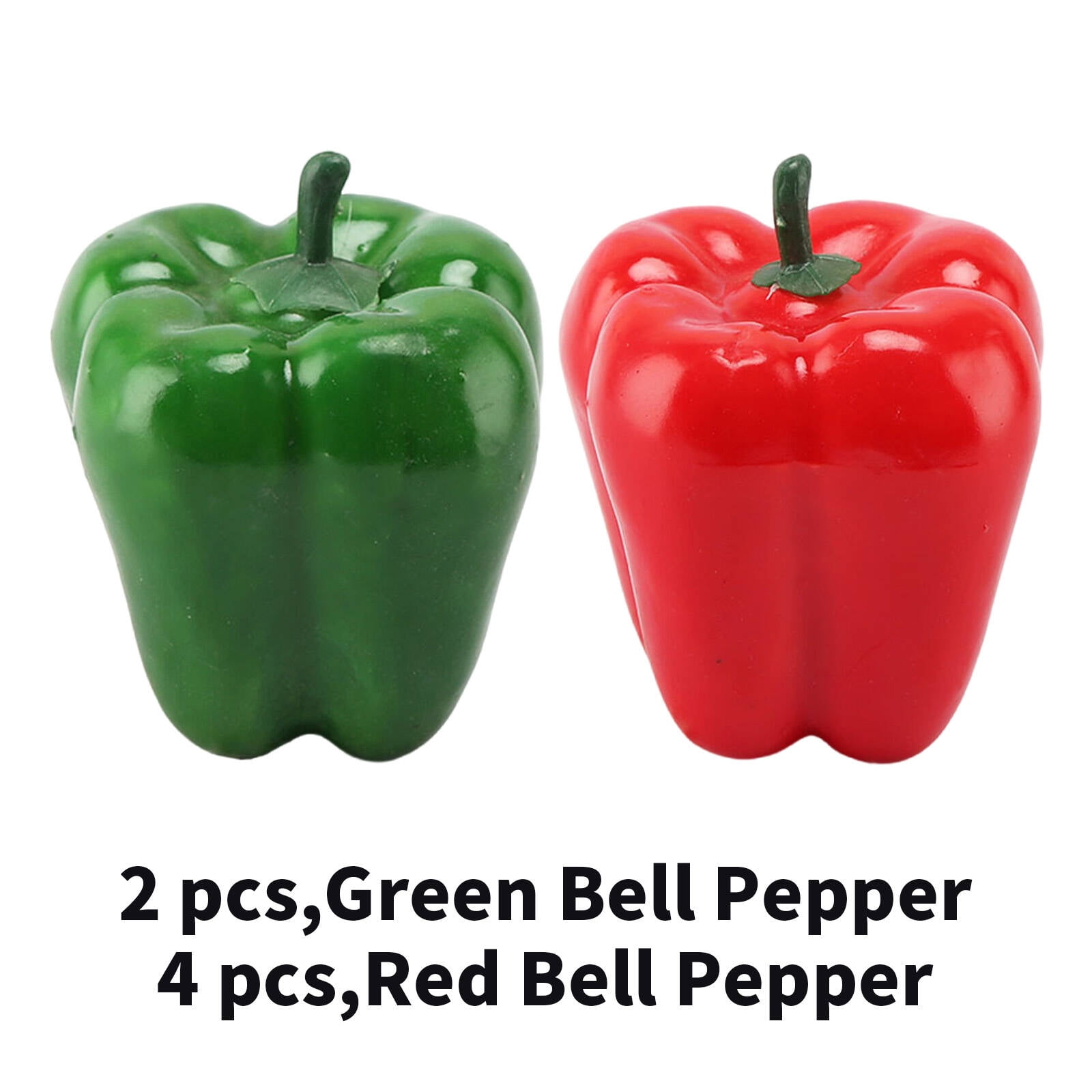 BESTSKY 6 Pcs Bell Pepper,Pu Foam Fake Fruit,Photographic Prop ...