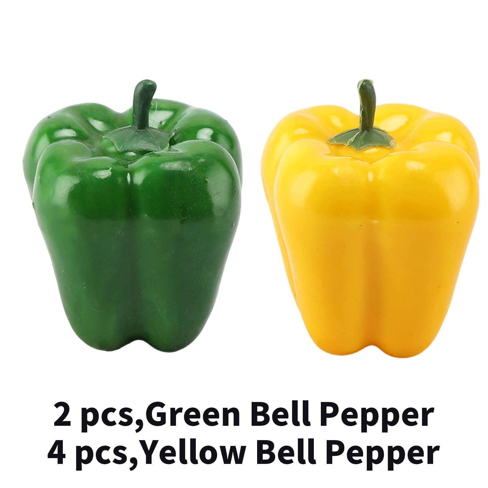 BESTSKY 6 Pcs Bell Pepper,Pu Foam Fake Fruit,Photographic Prop ...