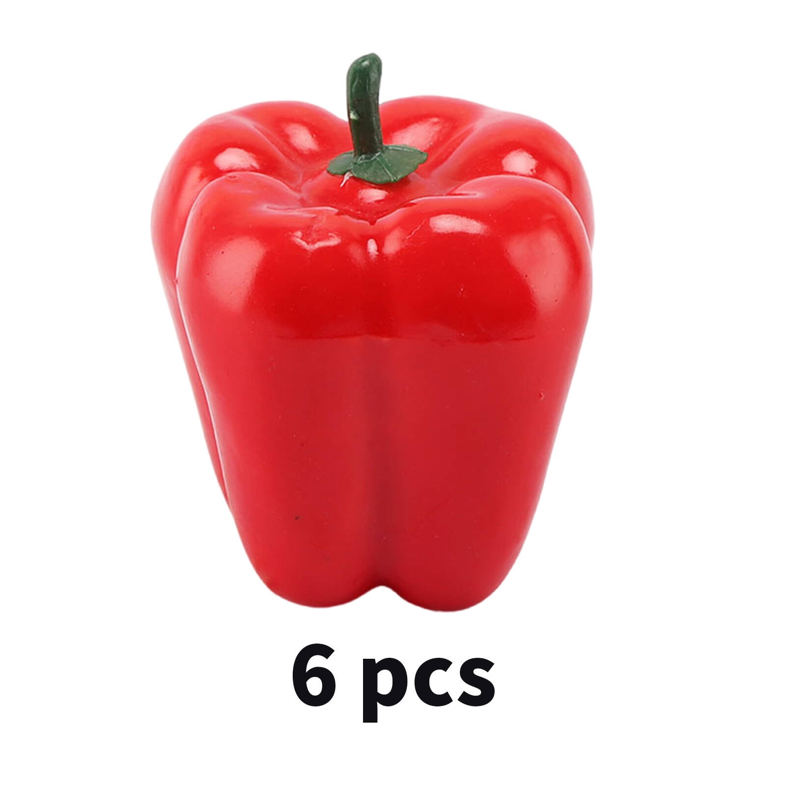 BESTSKY 6 Pcs Bell Pepper,Pu Foam Fake Fruit,Photographic Prop ...