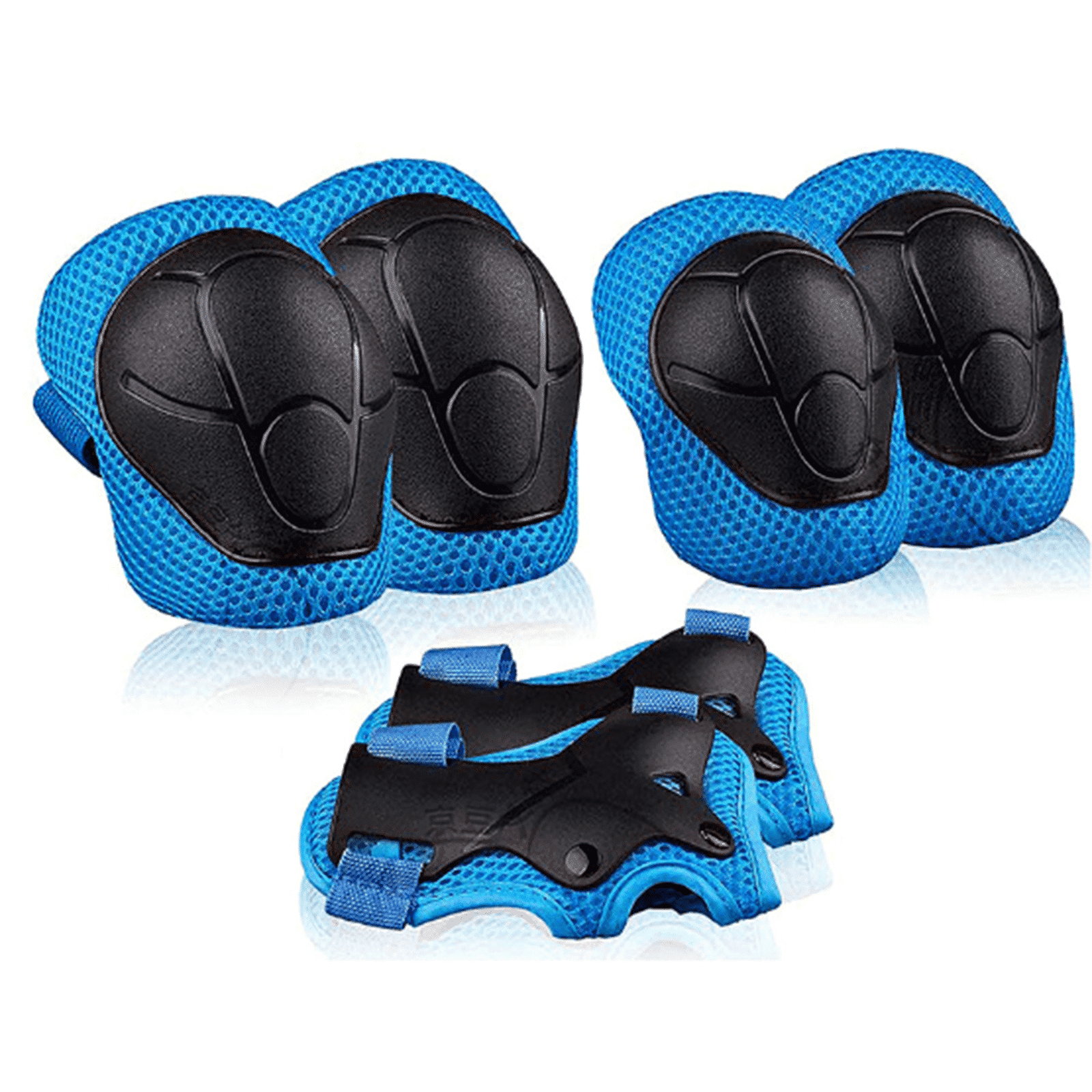 BESTSKY 6 in 1 Kids Knee Pads and Elbow Pads Set,5-12 Ages Protective ...
