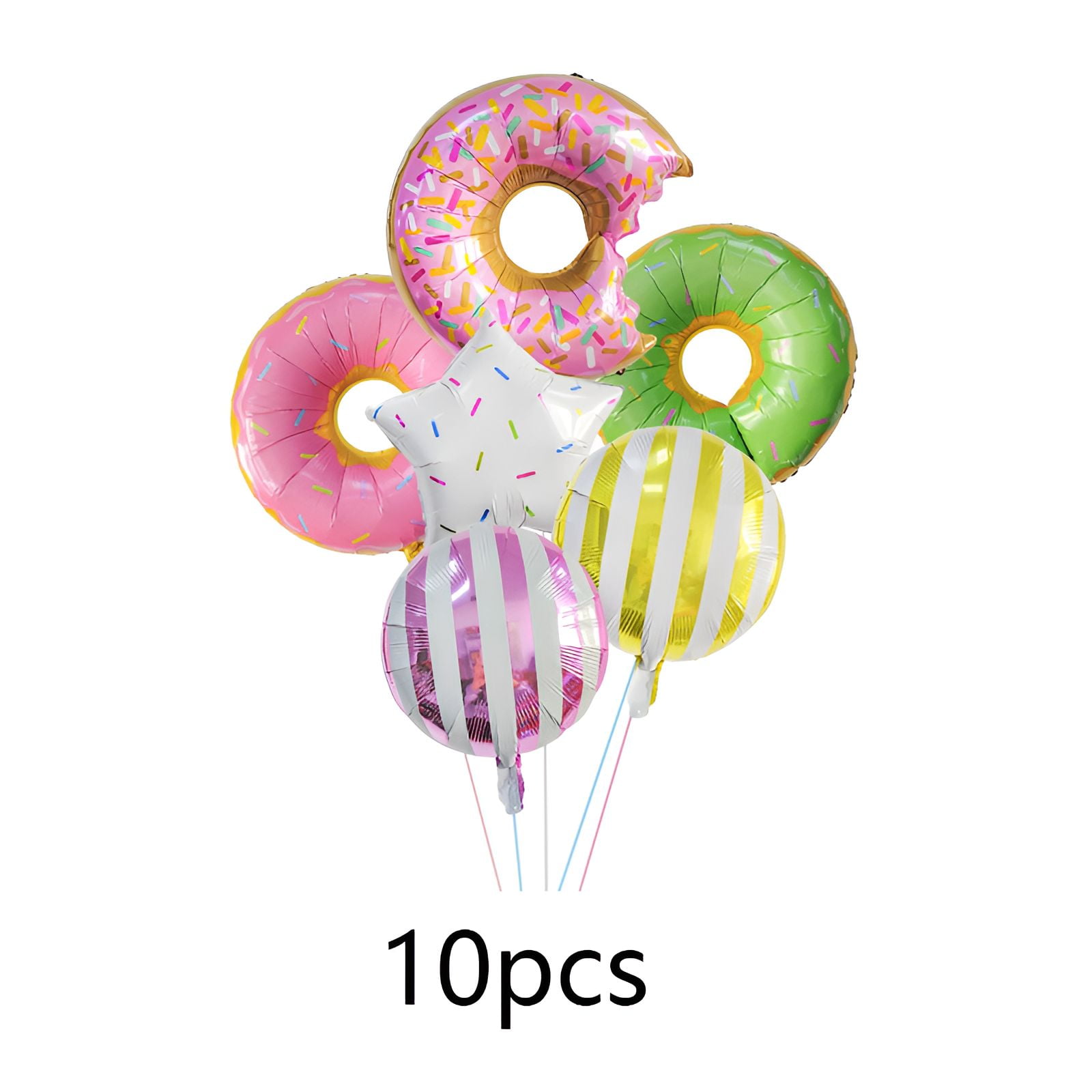 BESTSKY 60Pcs Number Balloons,Birthday Balloon Decor Balloons for Birthday Party,Striped Decor ...