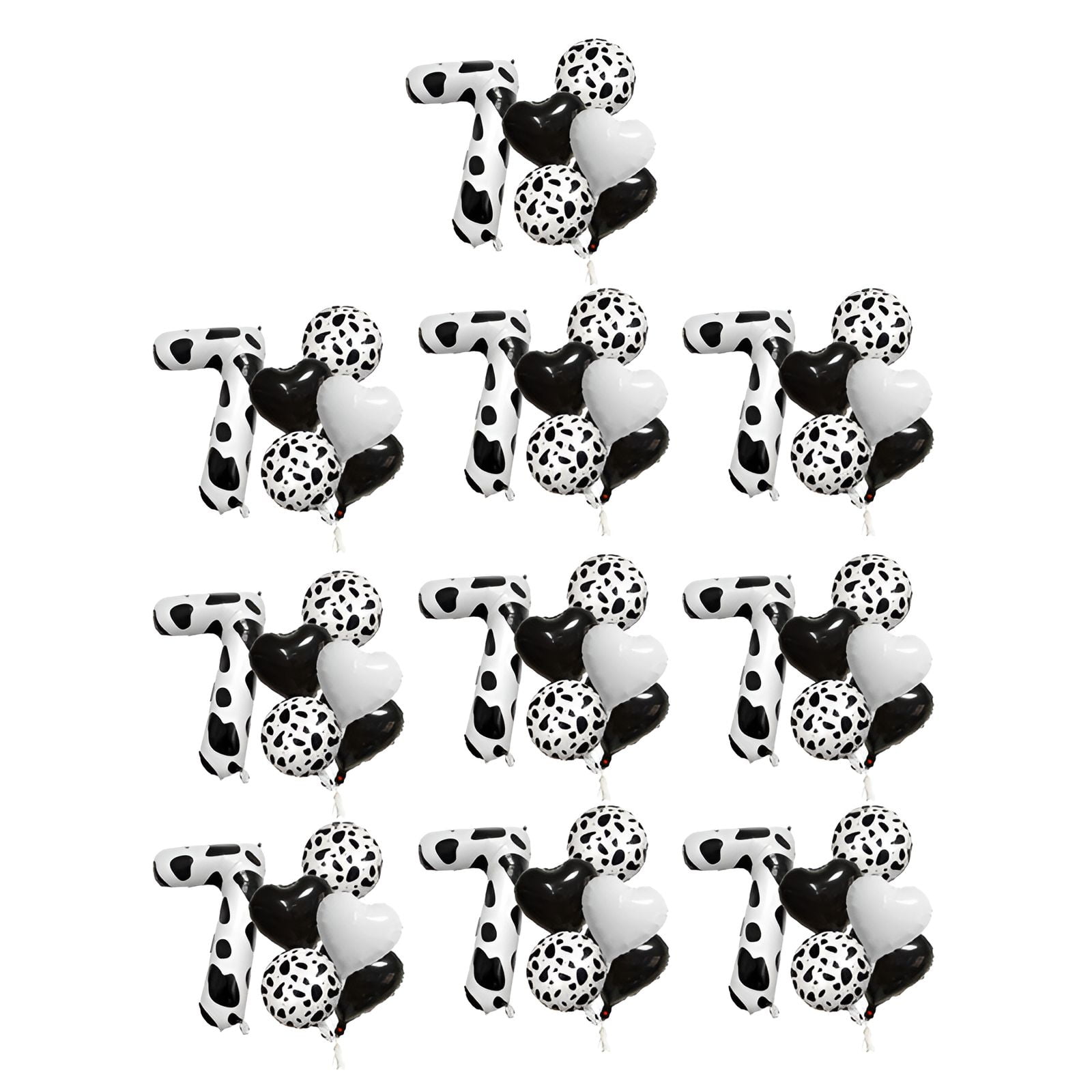 BESTSKY 60Pcs Number Balloons,Dreamy Party Effect Party Decorations,Unique Cartoon Style ...