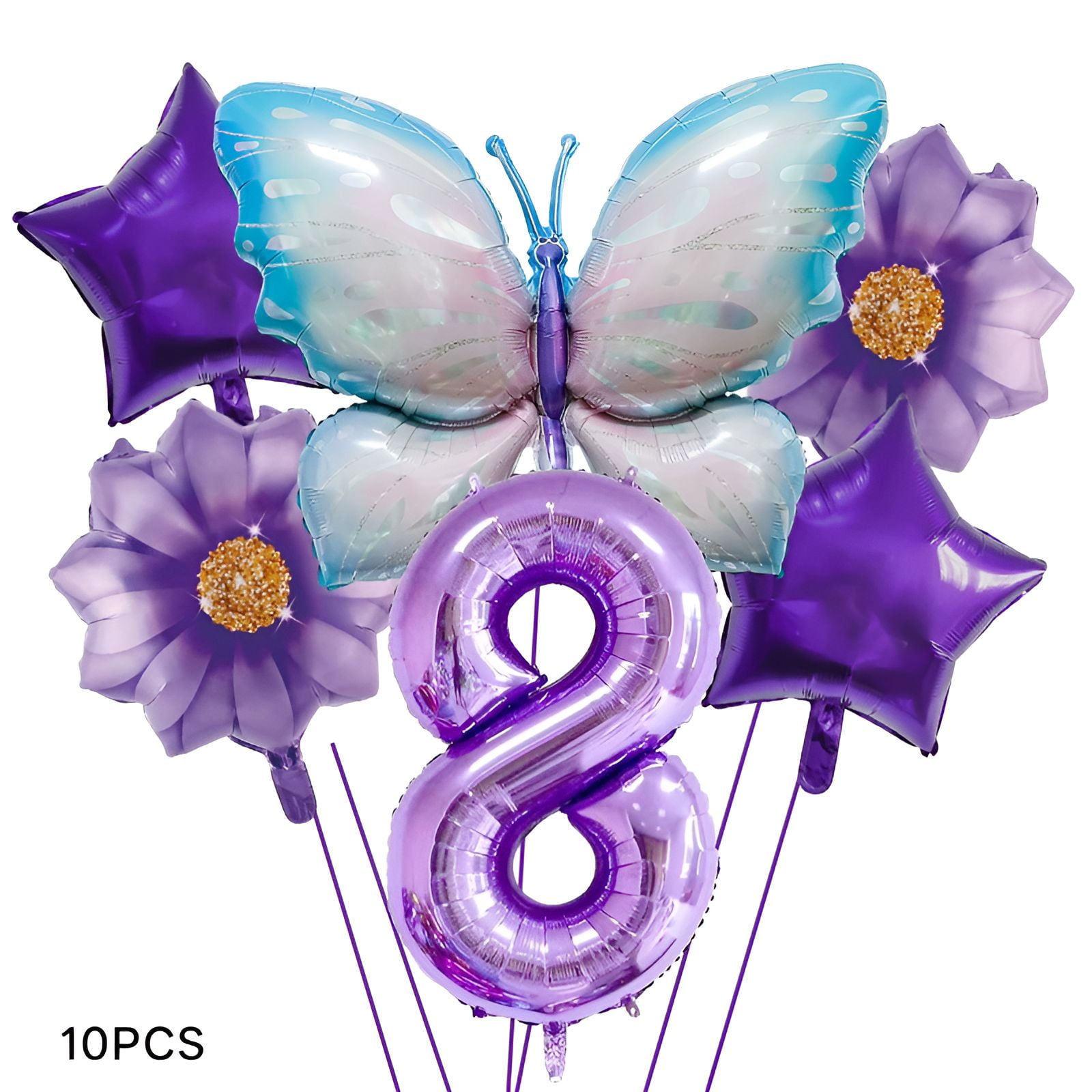 BESTSKY 60Pcs Number Balloons,Dynamic Balloon Setup Balloons for Birthday Party,Birthday Floral ...