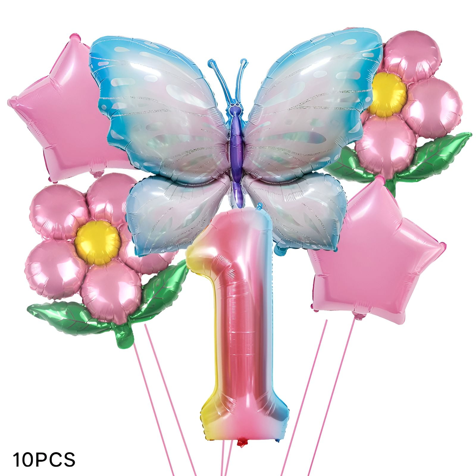 BESTSKY 60Pcs Number Balloons,Gorgeous Floral Setup Birthday ...