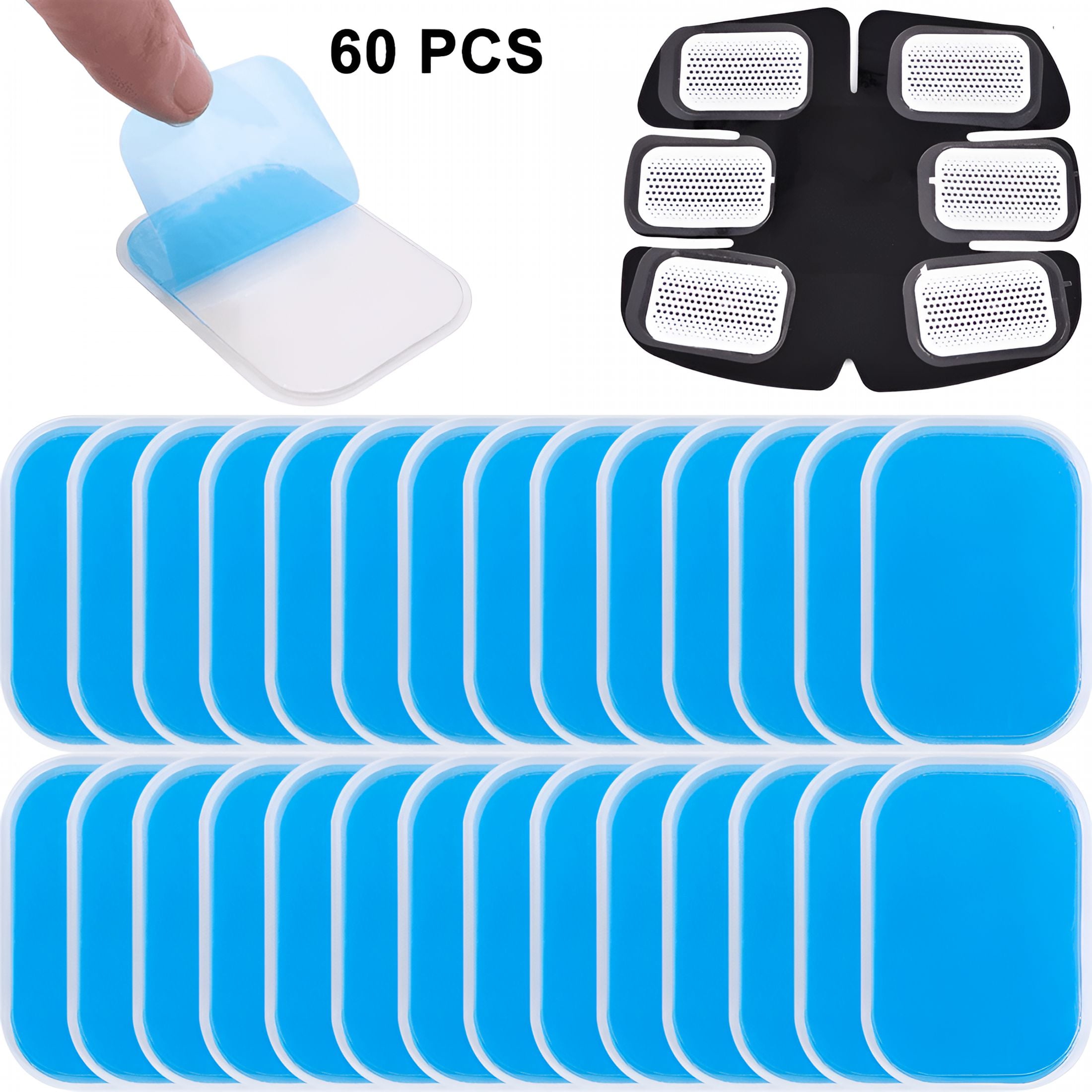 BESTSKY 60pcs Gel Sheets for Gel Pad, Abs Trainer Replacement Gel Sheet ...