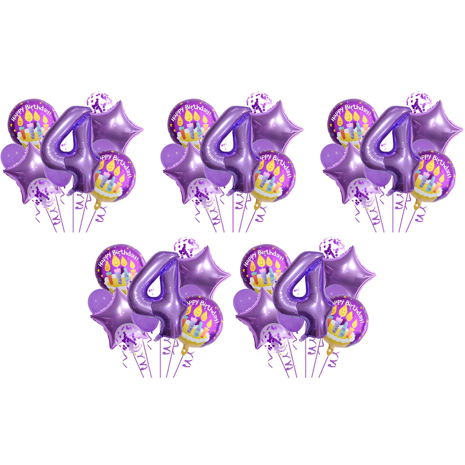 BESTSKY 65Pcs Number Balloons,Creative Anniversary Balloons Party ...