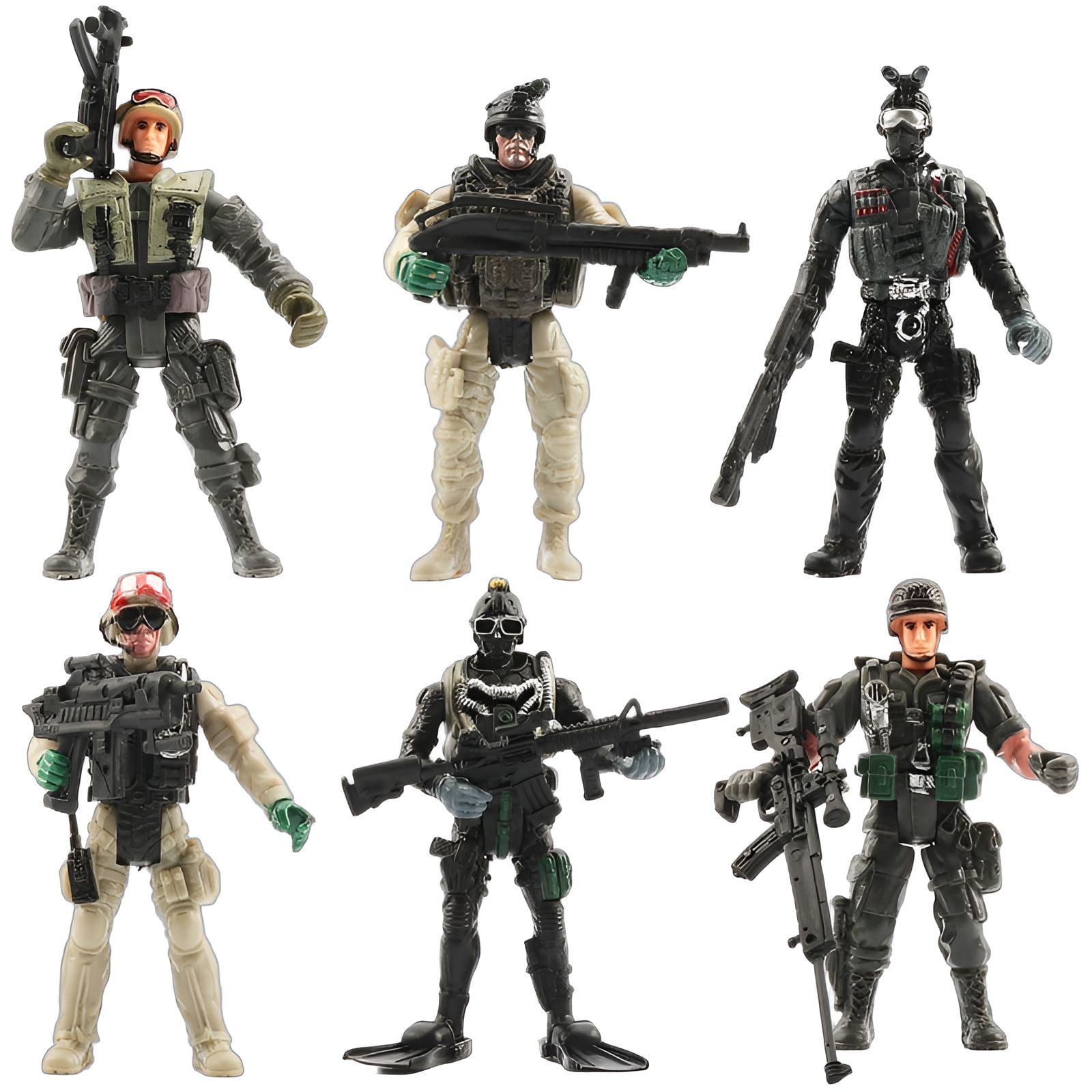 BESTSKY 6Pcs Army Men,Soldier Set Army Toys,Tactical Figures Military ...