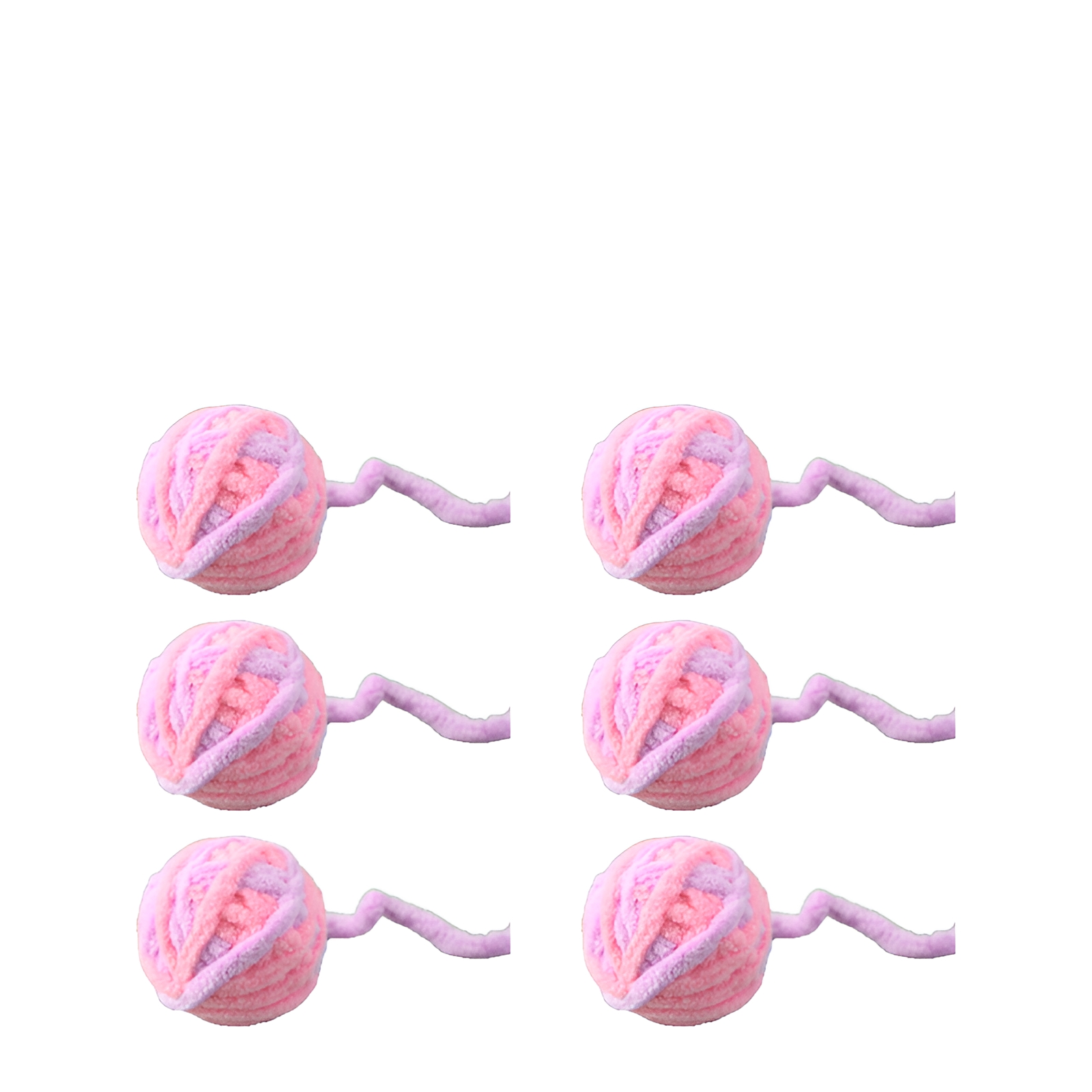 BESTSKY 6Pcs Cat Ball Toy,Gentle-Strand Built Cat Toys Interactive ...