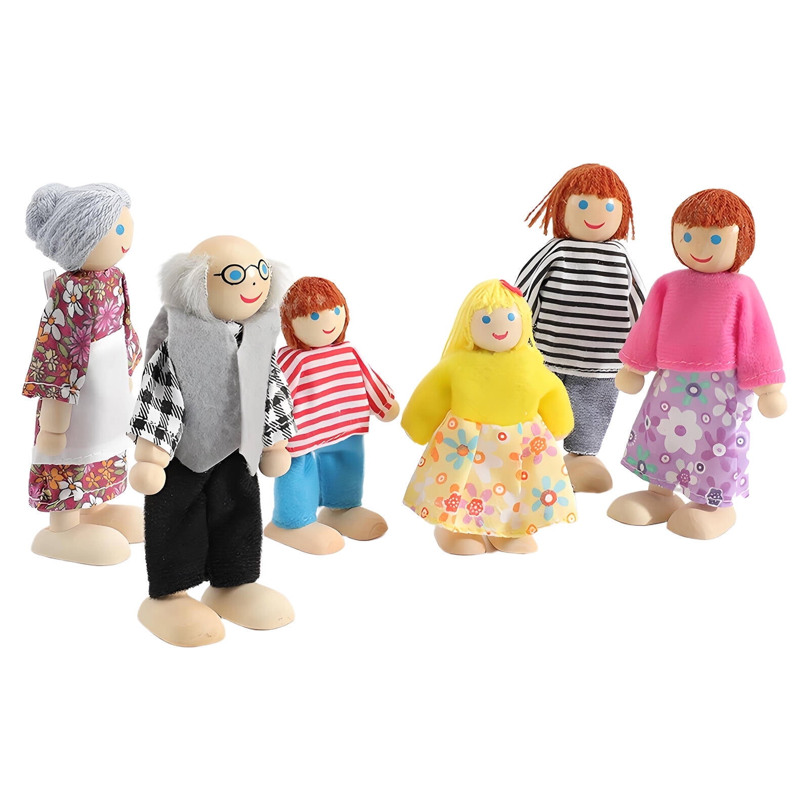 BESTSKY 6Pcs Dollhouse People Movable Joint Design Dollhouse Furniture ...