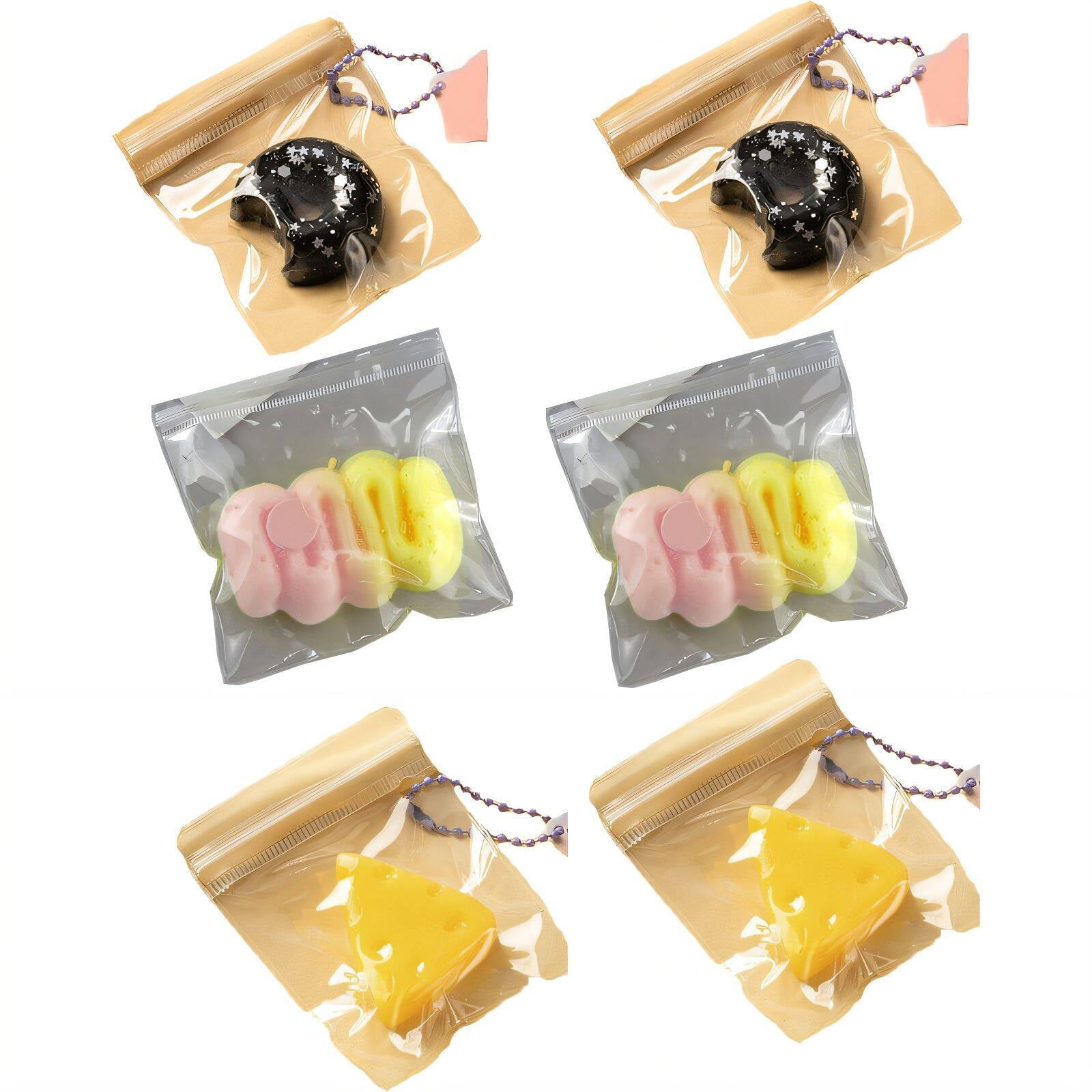 BESTSKY 6Pcs Squishy Toys,Mixed Small Fidget Toys, Mochi Squishy Toy ...