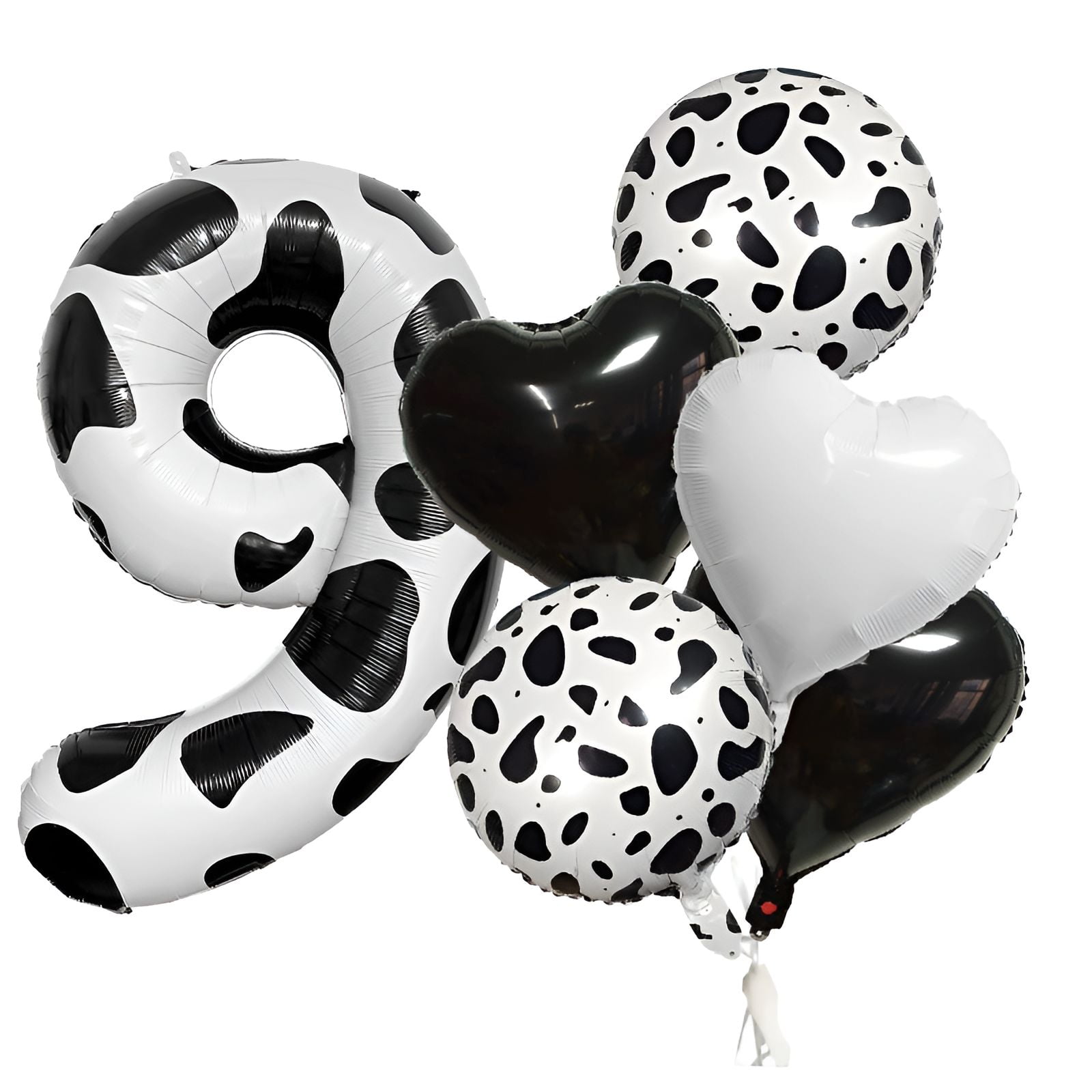 BESTSKY 6Pcs Number Balloons,Animal-Themed Vibe Party Decorations ...