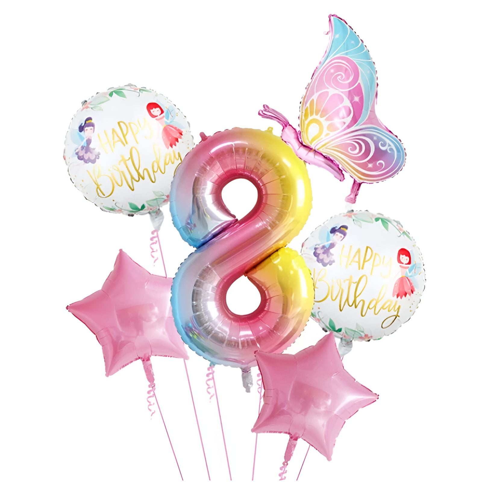 BESTSKY 6Pcs Number Balloons,High-End Balloon Design Party Decorations ...