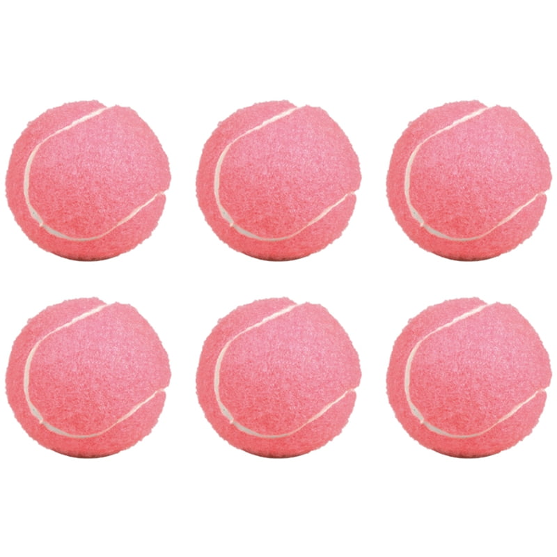 6Pcs Pack Pink Tennis Balls Wear-Resistant Elastic Training Balls 66mm ...