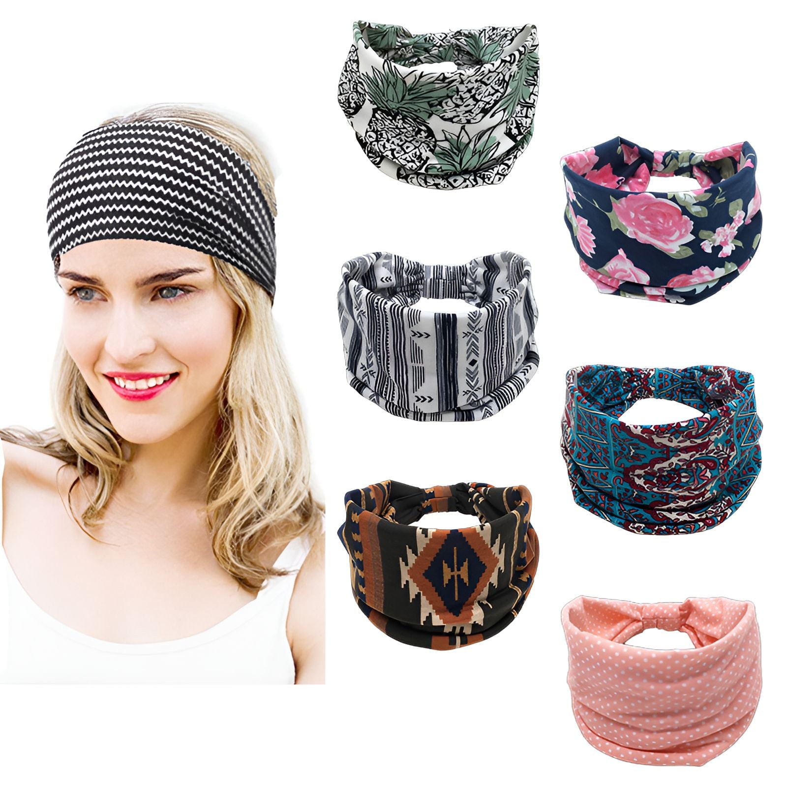 BESTSKY 6Pcs Sweat Band,Headbands for Women's Hair,Sweat Band ...
