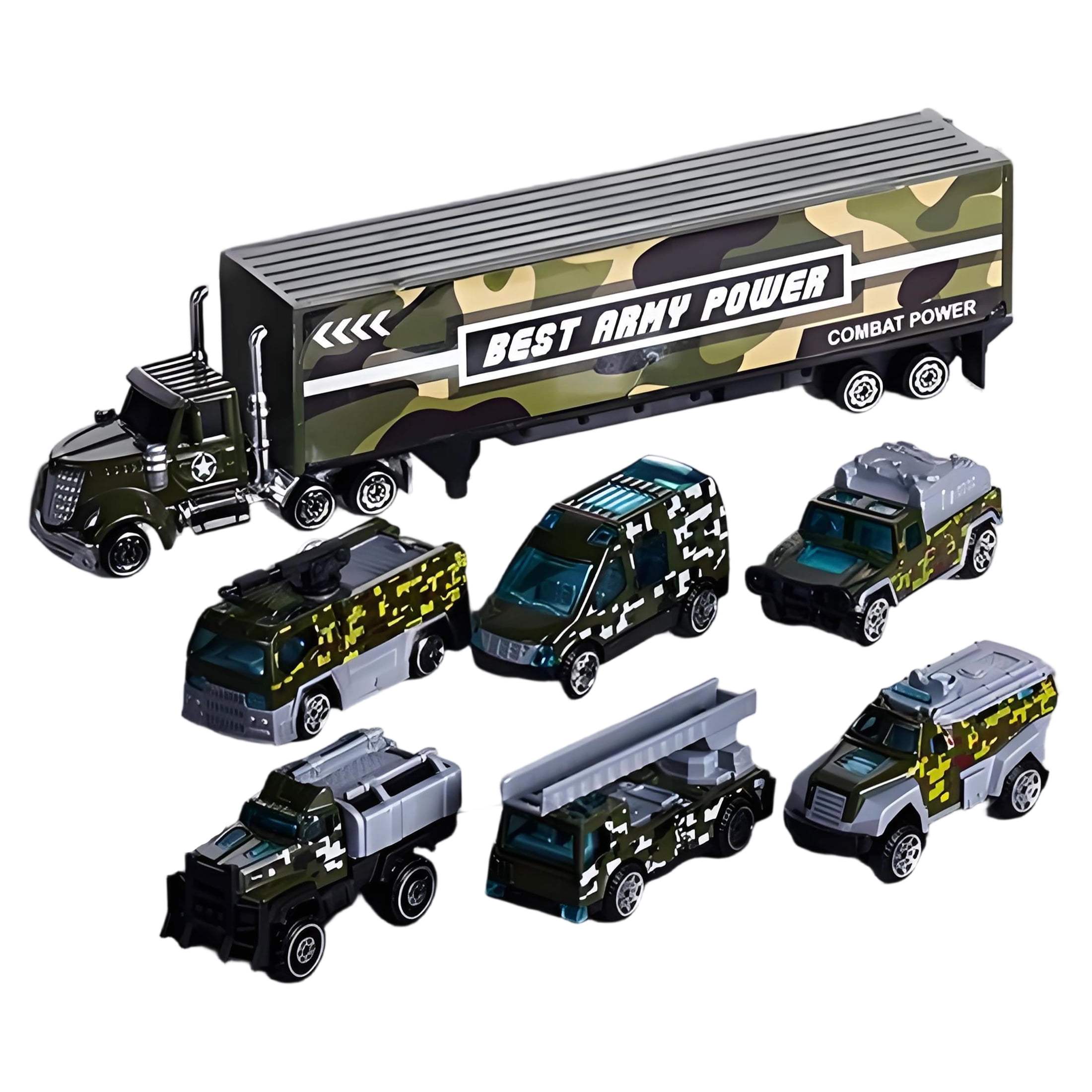 BESTSKY 6Pcs Toy Cars,Military Vehicle Car Toy,Power Forward Car Toys ...