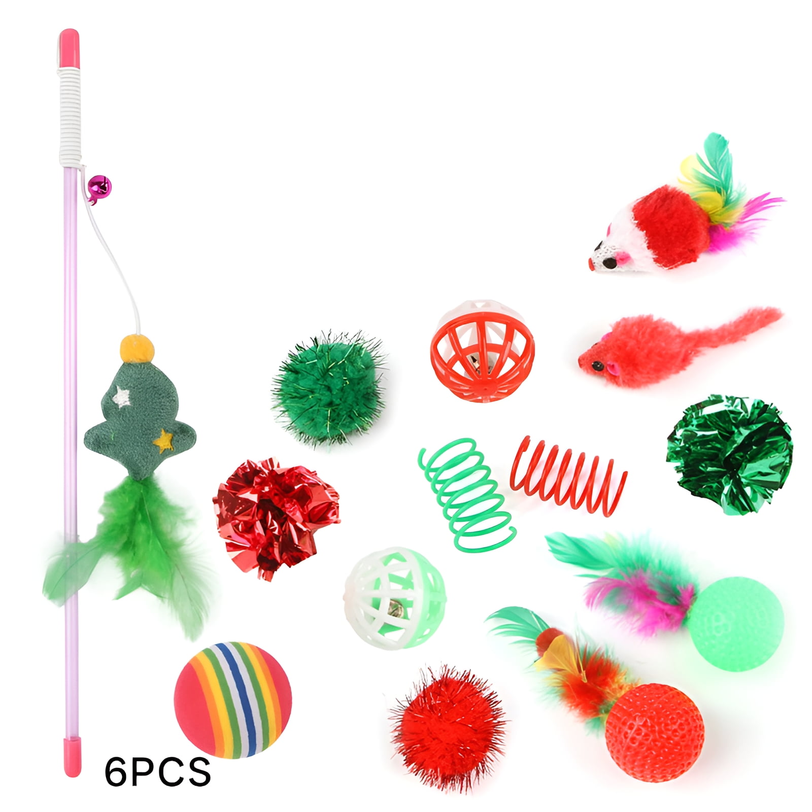 BESTSKY 6Sets Interactive Cat Toy,Diverse Toy Color Palette Cat ...
